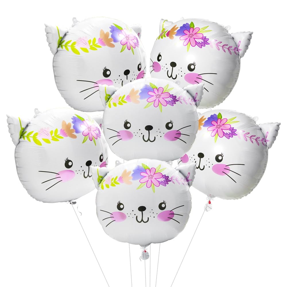 Deermon White Flower Kitten Pet Cat Meow H2FSDAnimal Party Decoration ...