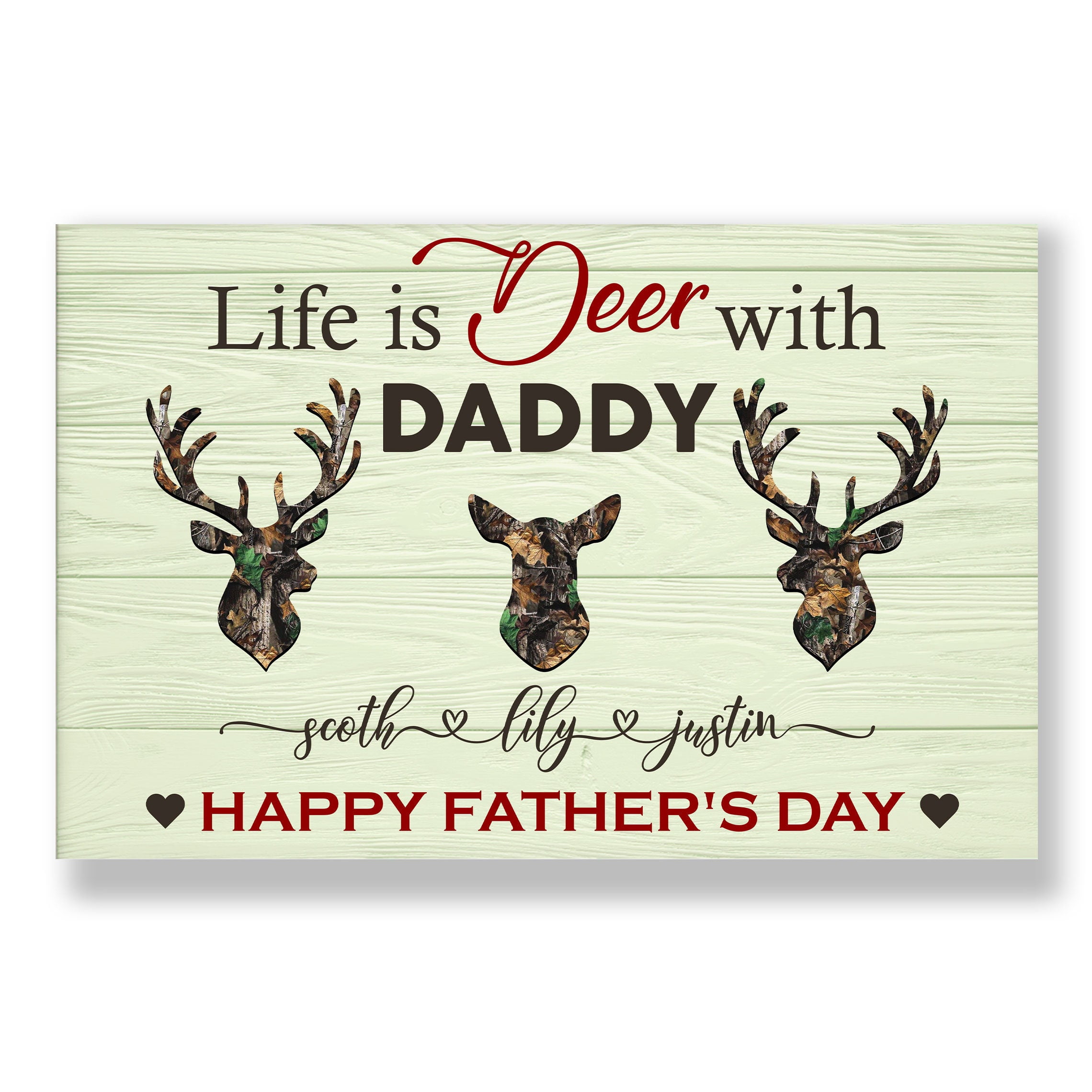 Deers Happy Fathers Day Poster, Deer Hunter, Hunting Dad Gift, Deer ...