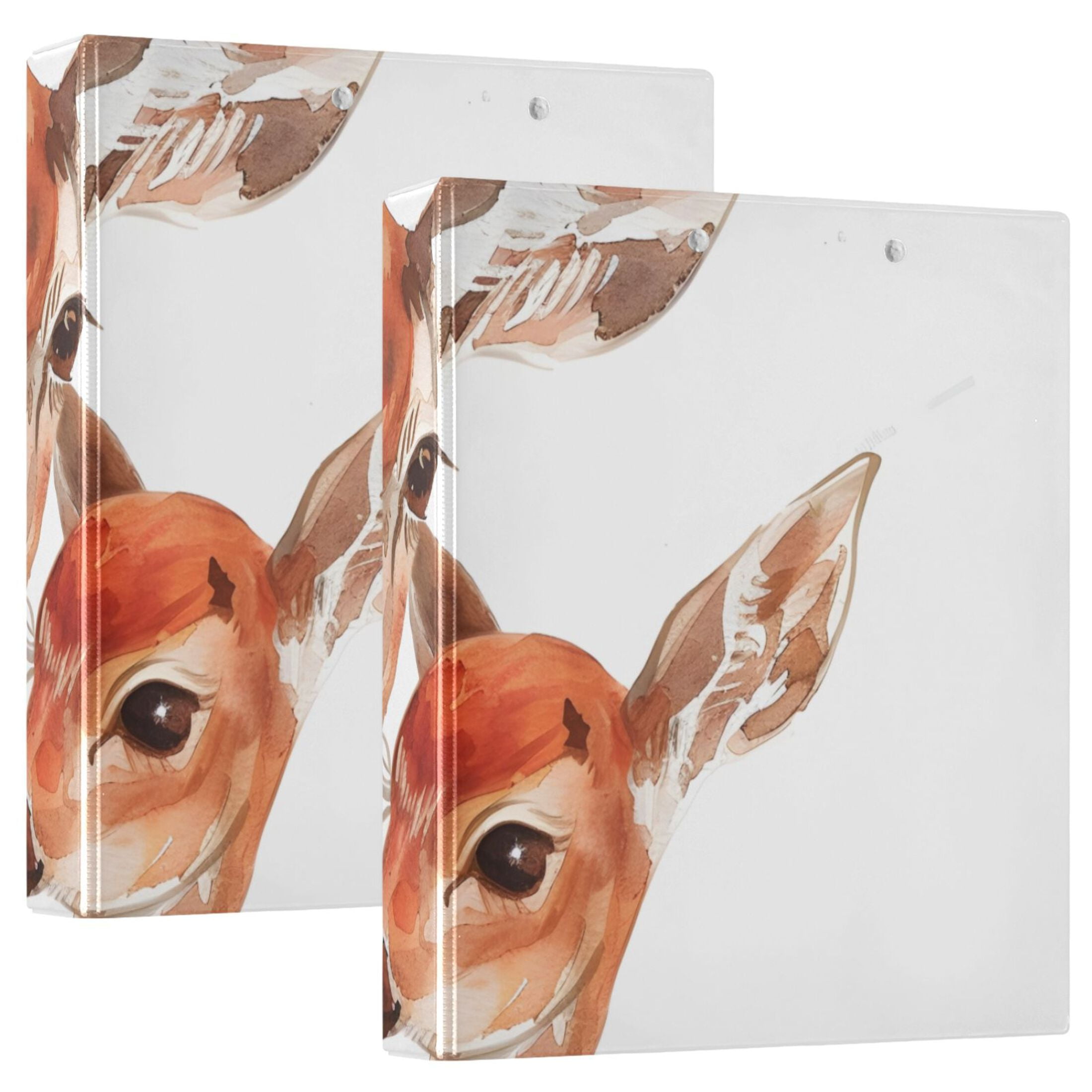 Deers Mother Baby File Folder 3 Ring Binders 1.5 inch Hardcover File Folders with Interior ...