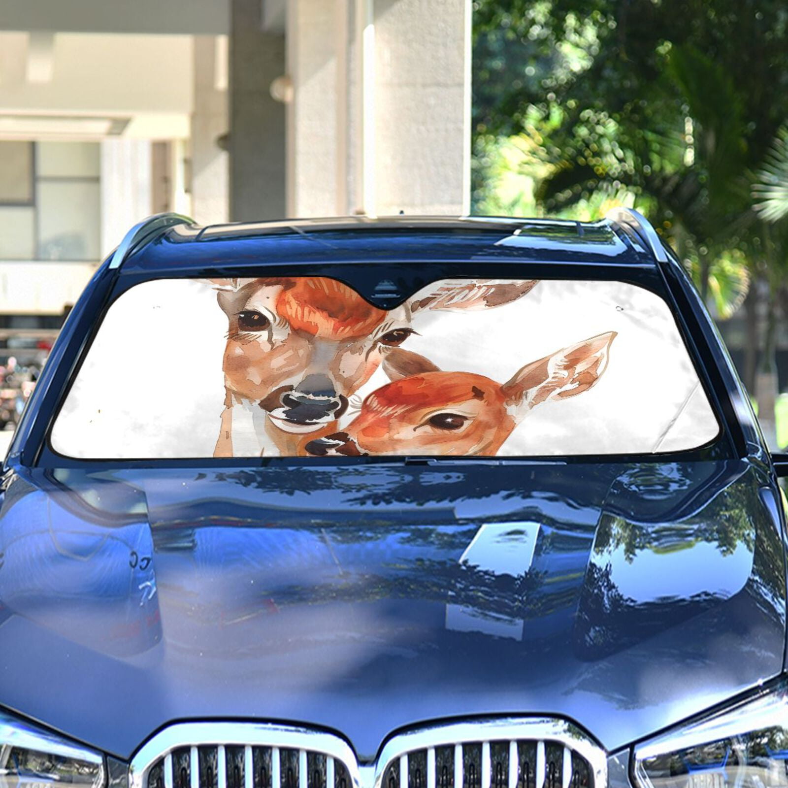 Deers Mother Baby Automotive Front Car Windshield Sun Shade Reflector ...