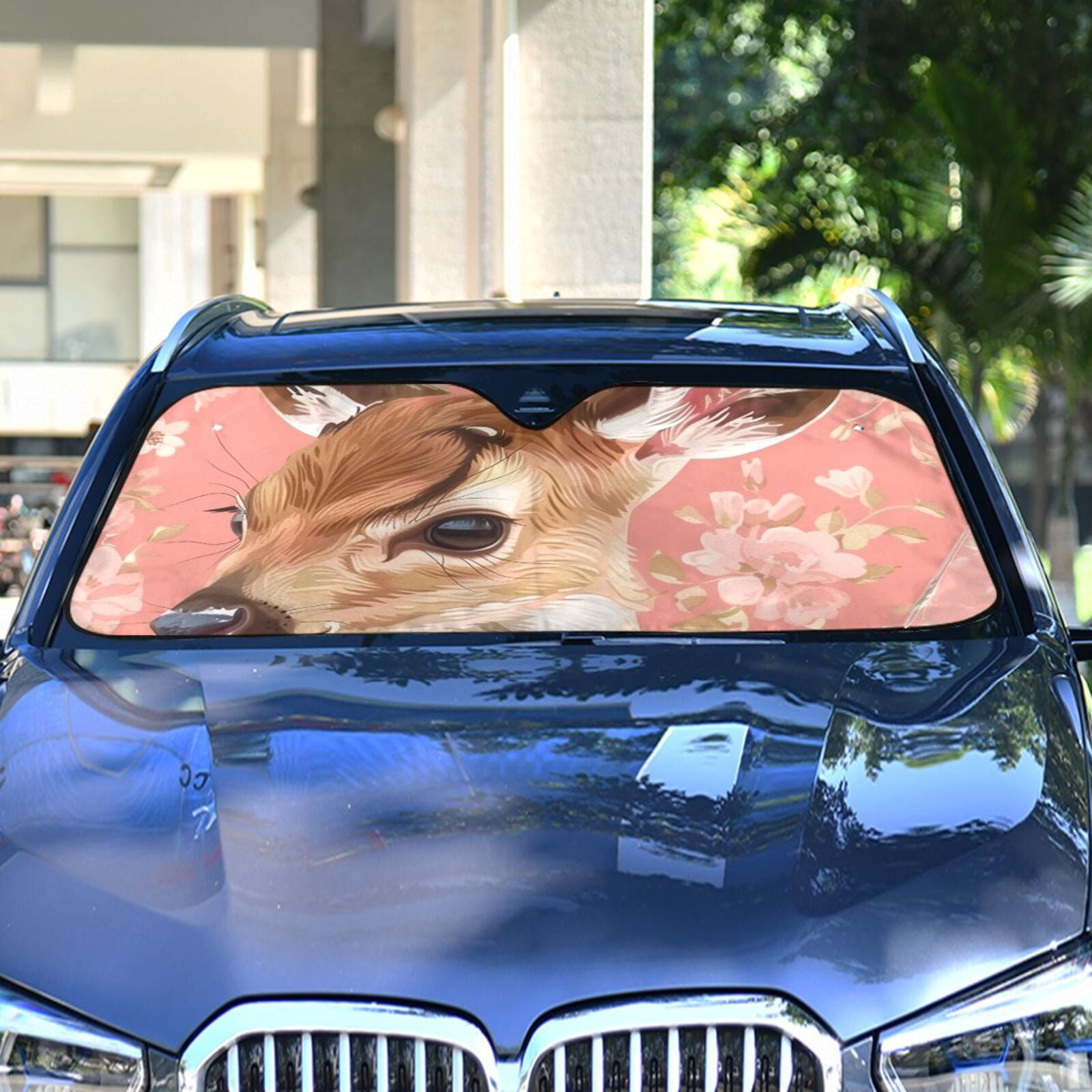 Deers with Flowers Automotive Front Car Windshield Sun Shade Reflector ...