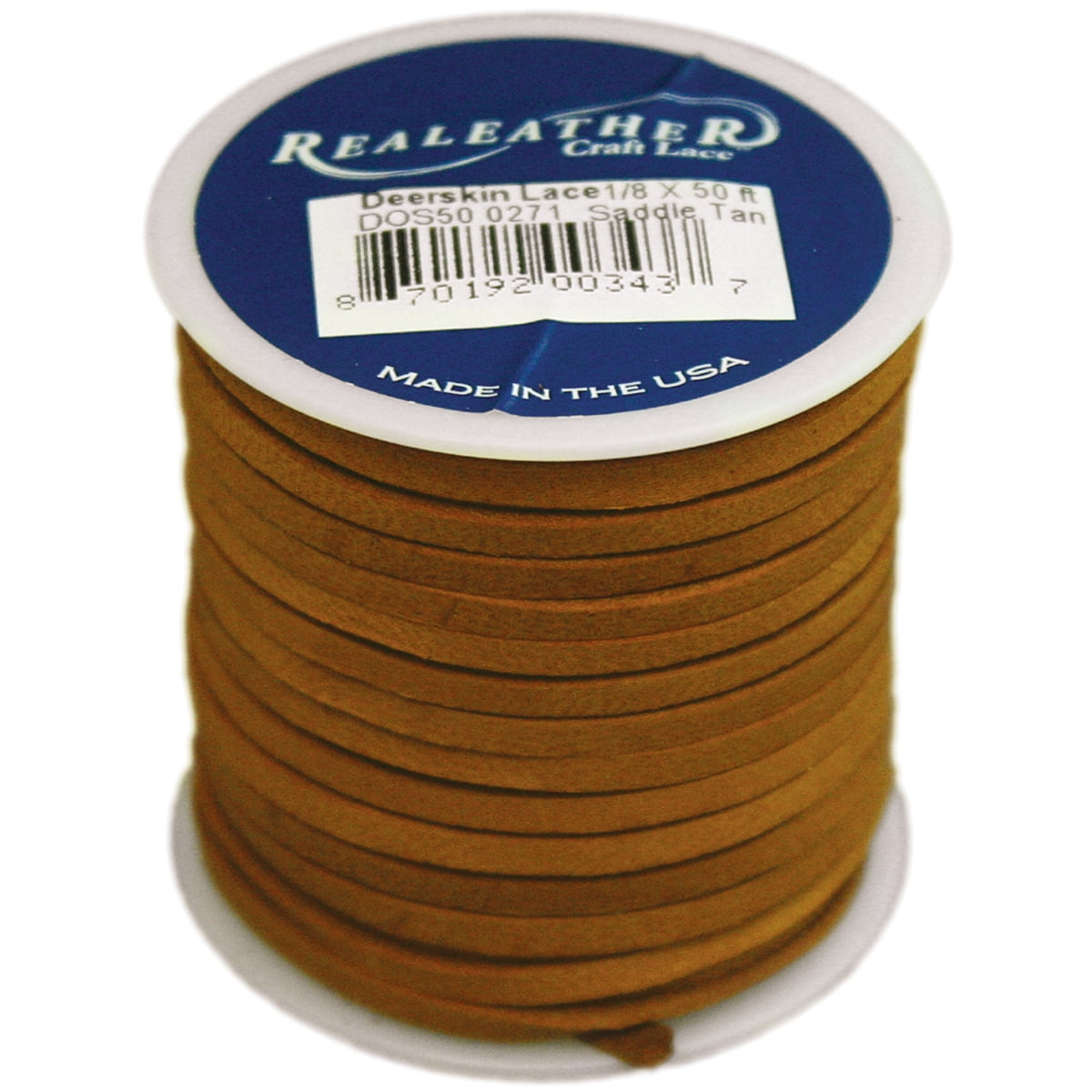 Deerskin Lace .125"X50' Spool-Saddle Tan - Walmart.com