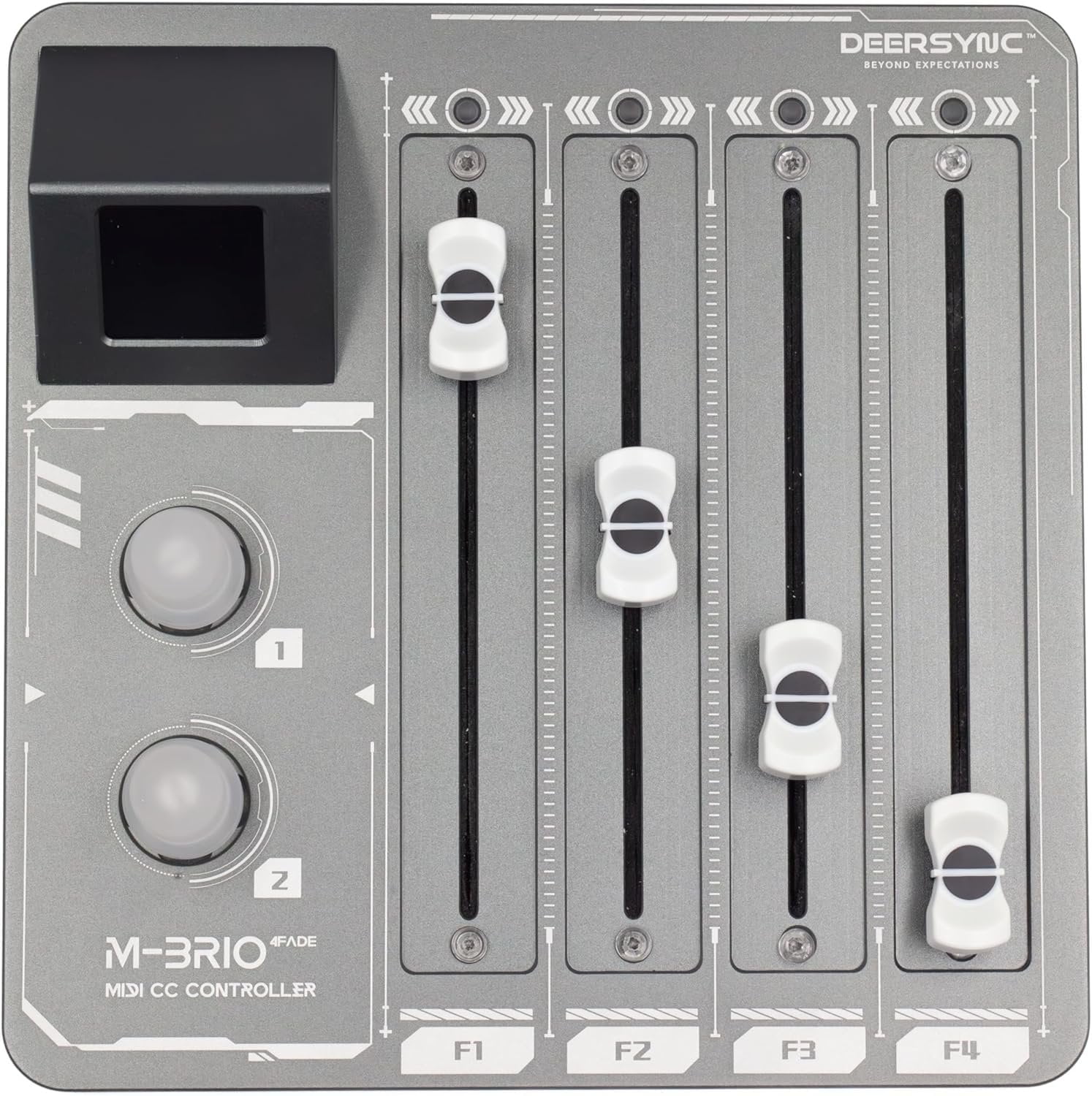 Deersync M-BRIO-4FADE Multi-Platform MIDI CC Controller w/ 4x100mm ...