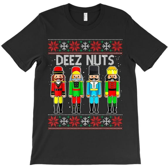 Deez Nuts Nutcracker Funny Christmas Sweater Themed Funny Xmas Holiday ...