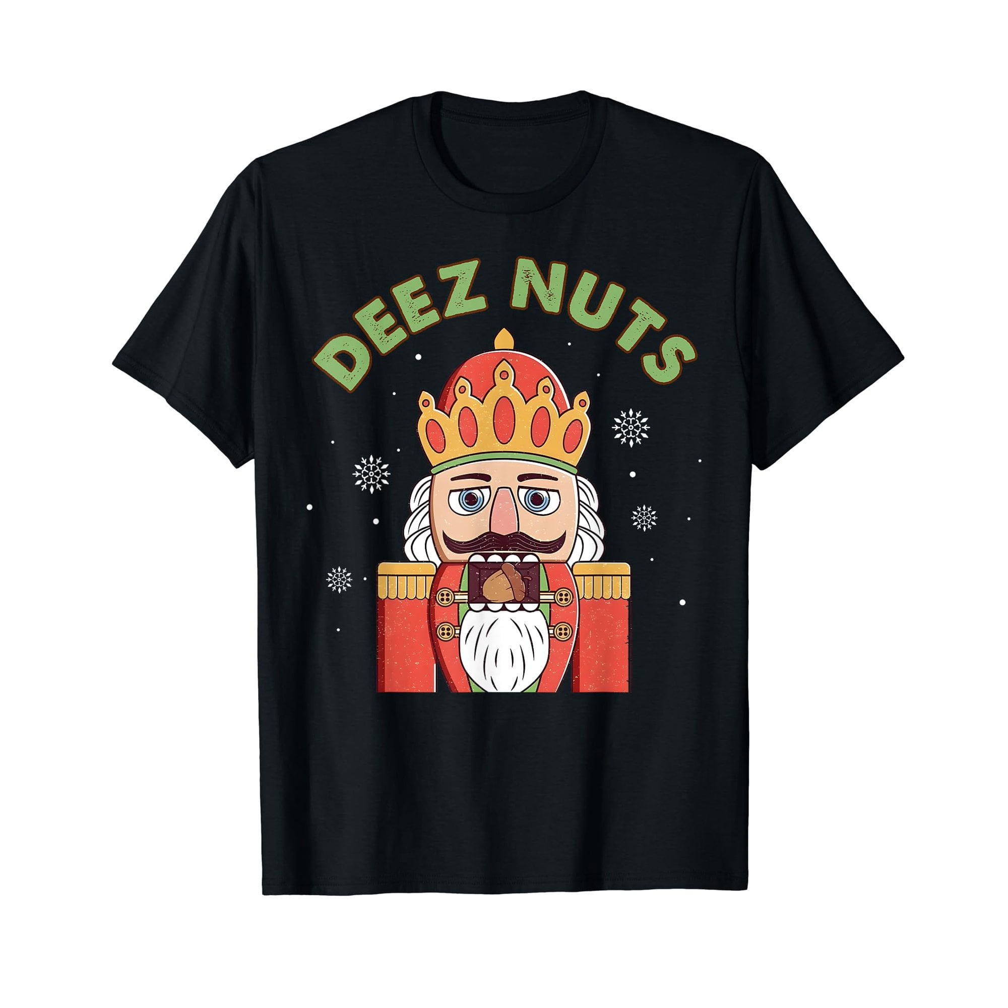 Deez Nuts Nutcracker Nut Shirt Men Women Funny Christmas Pjs Black T ...