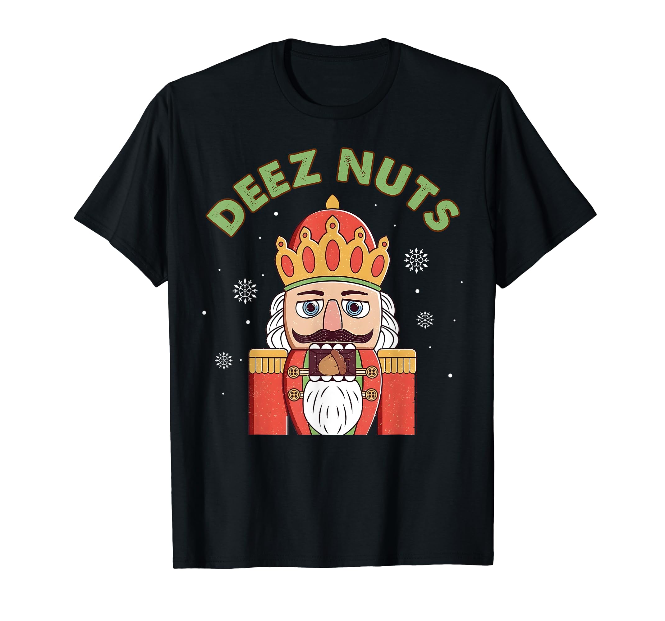 Deez Nuts Nutcracker Nut Shirt Men Women Funny Christmas Pjs Black T ...