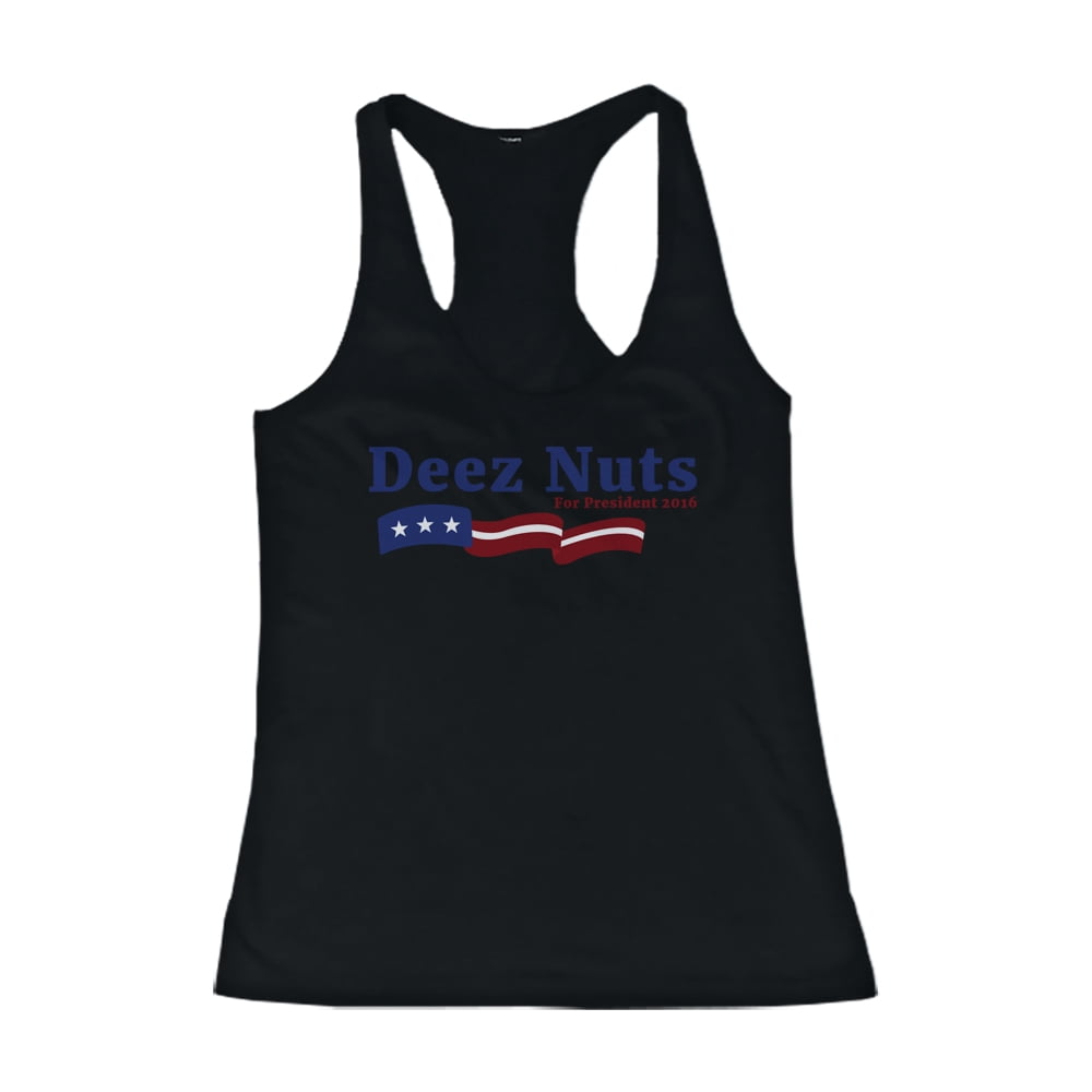 Deez Nuts for President 2016 Banner Women's Black Tank Top Funny ...