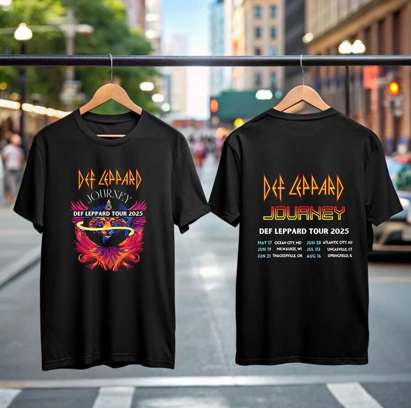 Def Cute New Leppard 2025 Tour T-Shirt Rock Music Fan Tee Mens Vintage ...