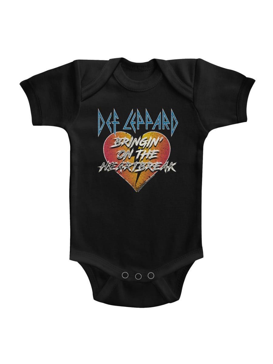 Def Leppard 1977 English Rock Band Bringin Heartbreak Blk Infant Baby ...