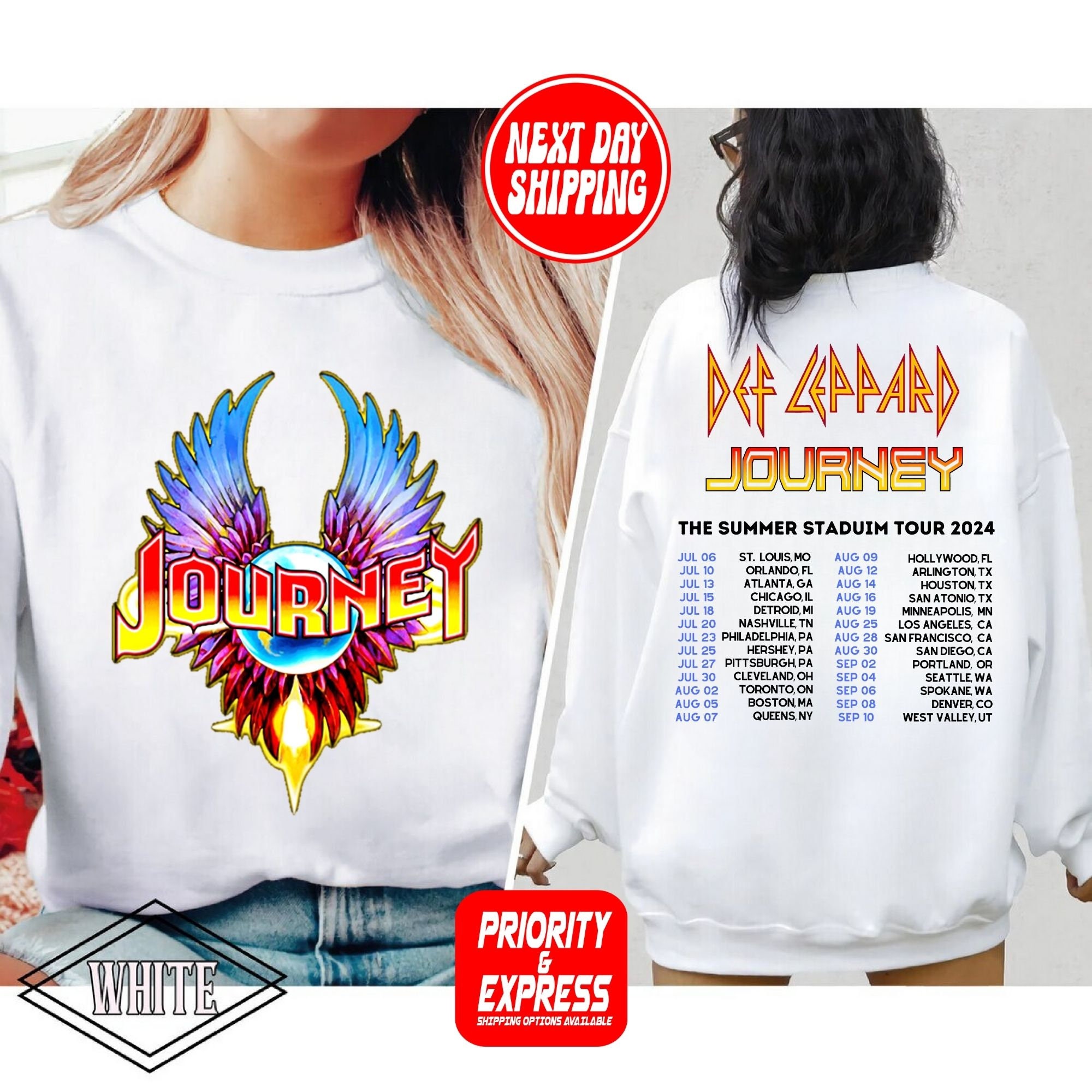 Def-Leppard And Journey Summer Stadium Tour 2024 Sweatshirt, Journey ...