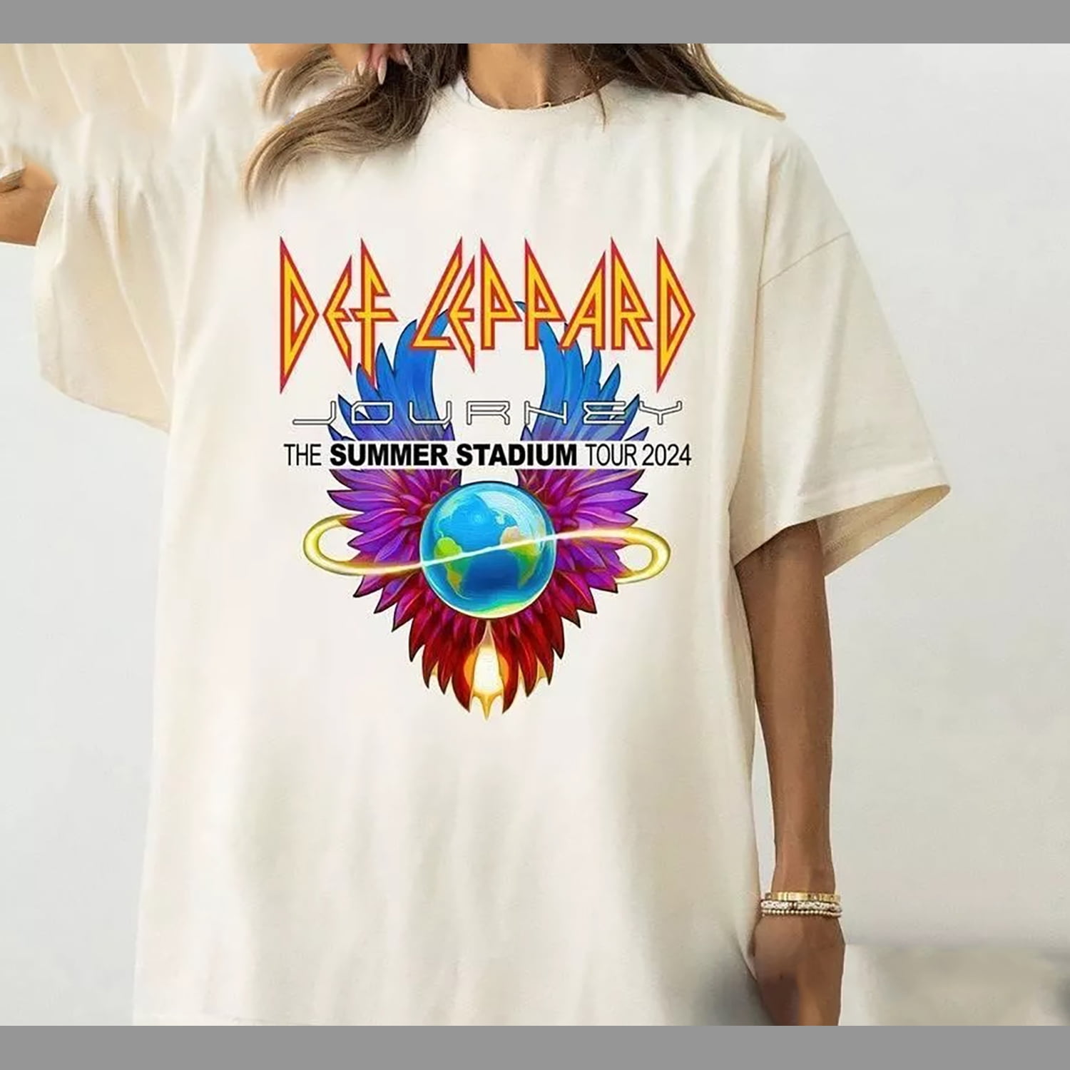 Def Leppard And Journey Summer Stadium Tour 2024 natural color Shirt ...