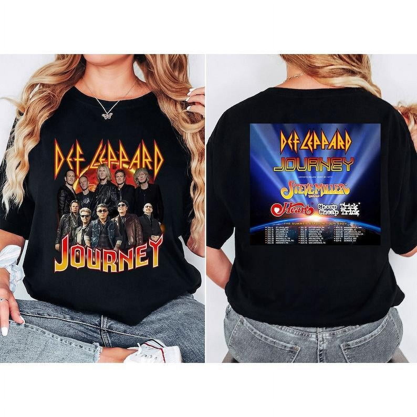 Def Leppard And Journey Summer Stadium Tour 2025 T Journey Band Tour ...