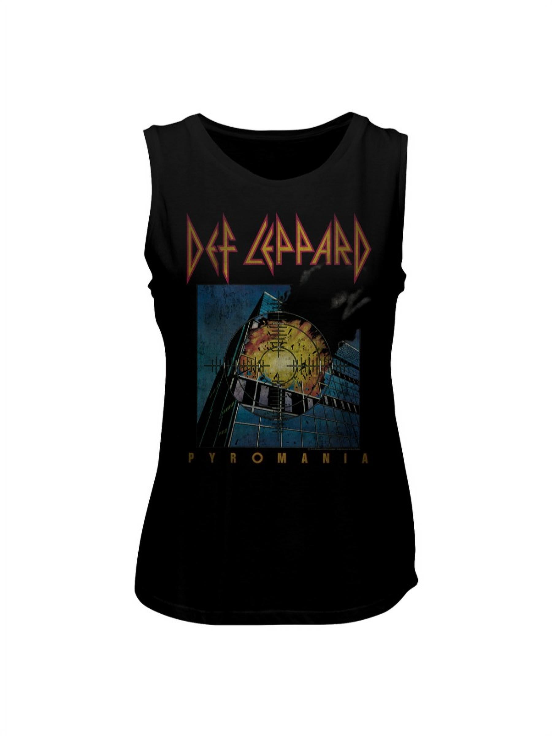 Def Leppard Officially Licensed Faded Pyromania Ladies Muscle Tank Top ...