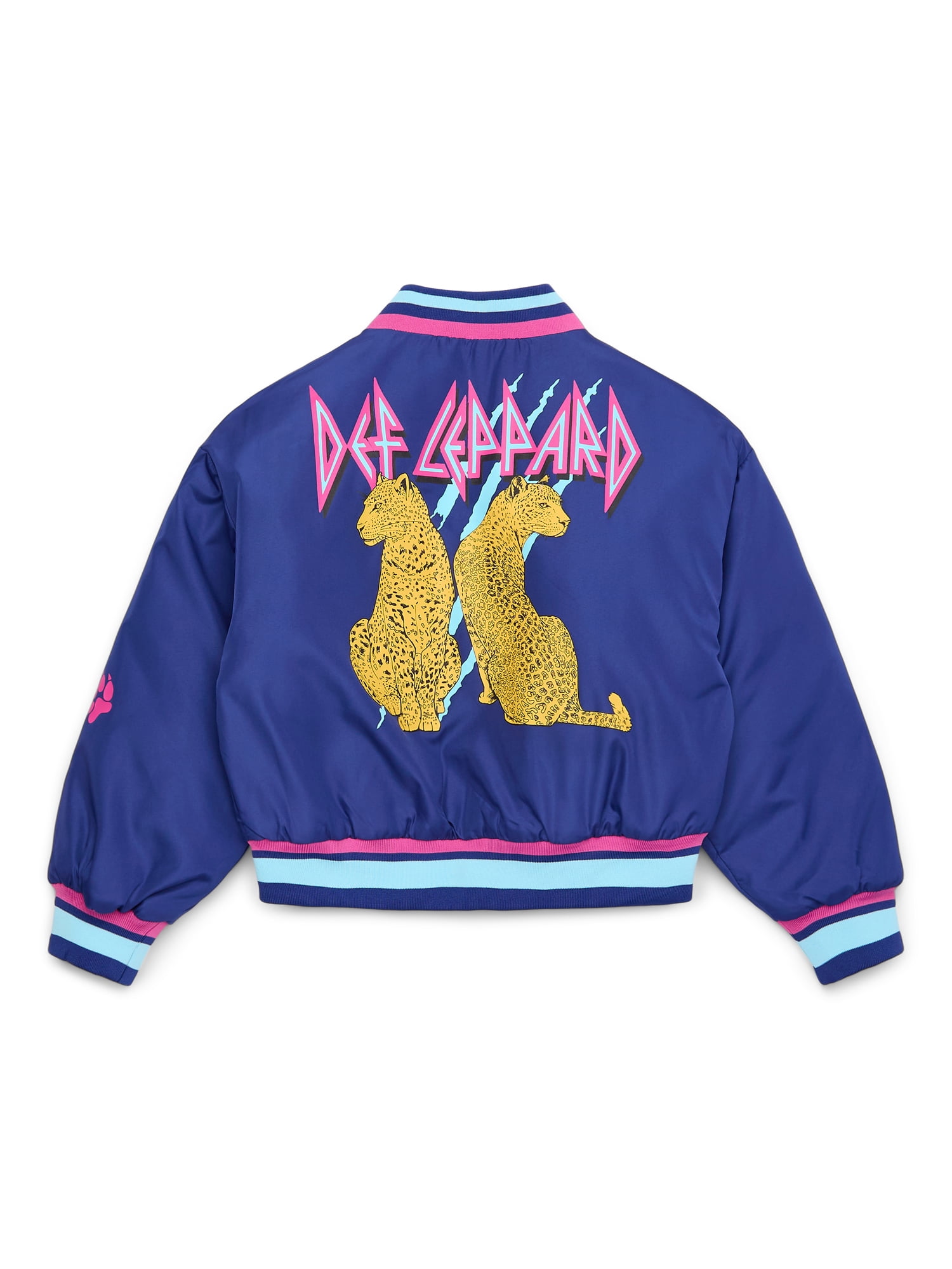 Def Leppard Girls’ Graphic Bomber Jacket, Sizes 4-16 - Walmart.com