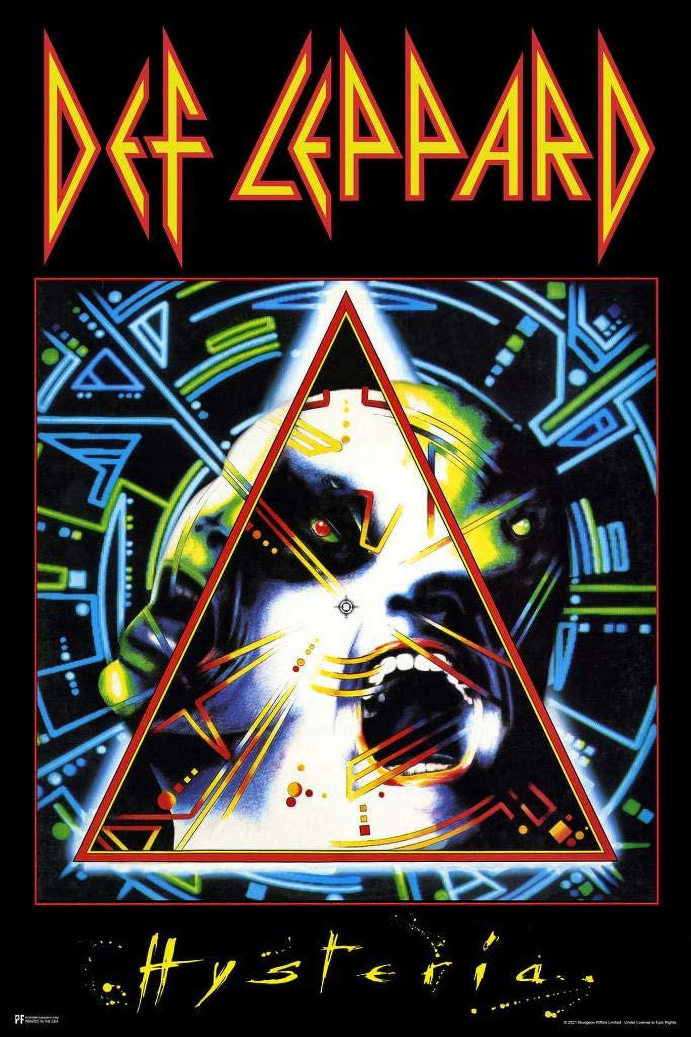 Def Leppard Hysteria Album Cover Heavy Metal Music Merchandise Retro ...
