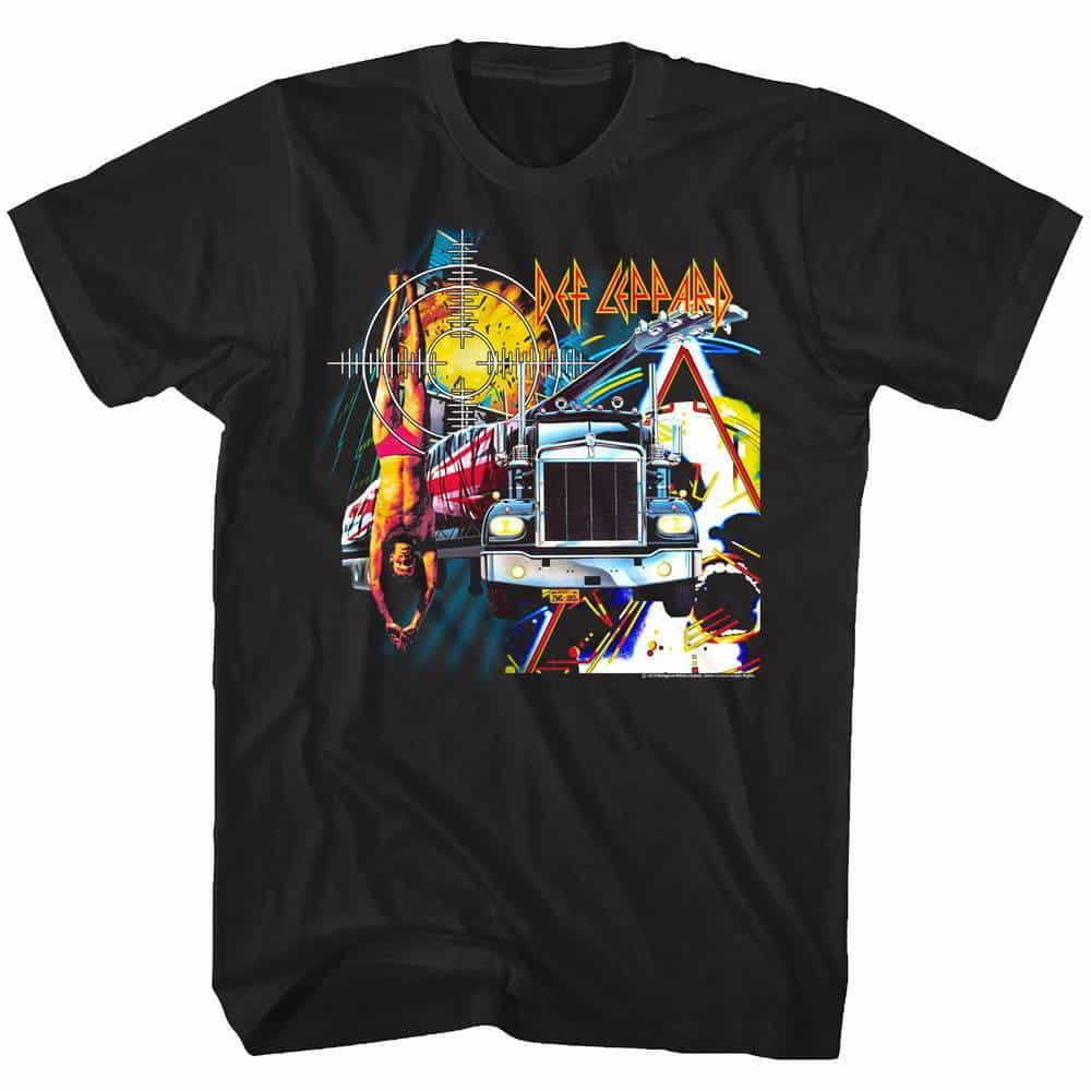 Def Leppard Albums Collage Men's T Shirt (Black, Big&Tall2XLT ...