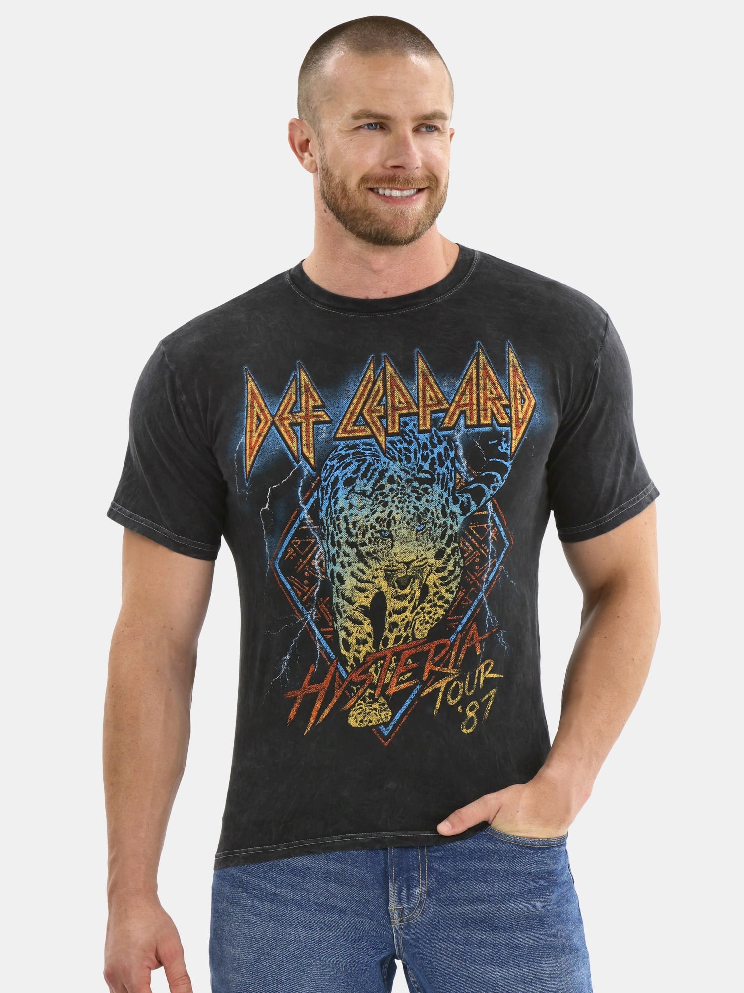Def Leppard Men's and Big Men's Graphic Band Tee, Sizes S-3XL - Walmart.com