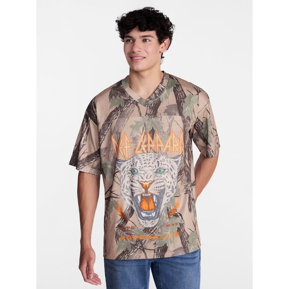 Def Leppard Men's and Big Men's Jersey with Short Sleeves, Sizes S-3XL ...