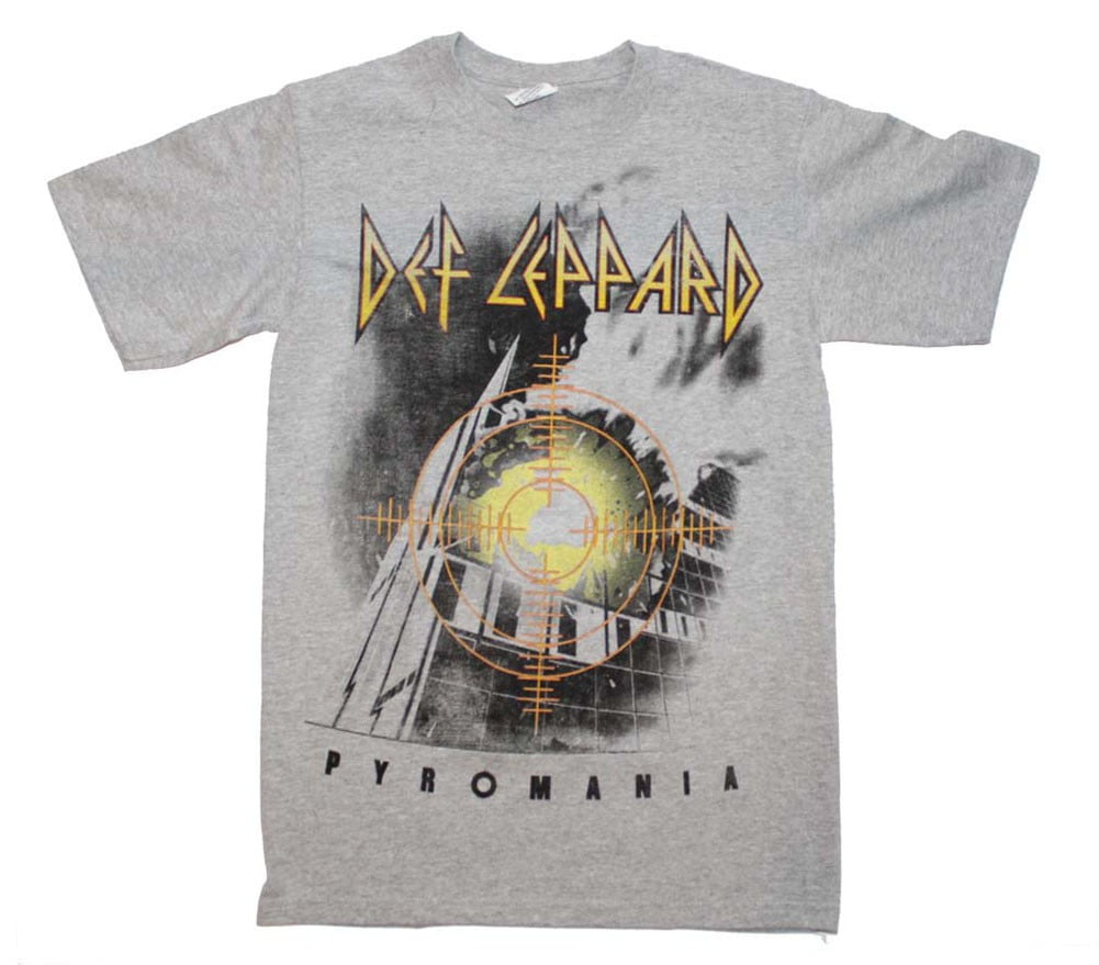 Def Leppard Men's Target Pyromania T-shirt Grey - Walmart.com