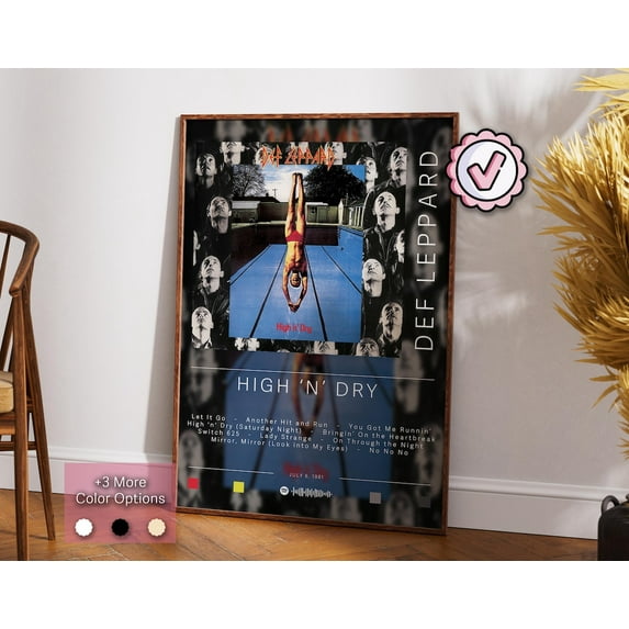 Def Leppard Poster High 'N' Dry Poster Album Poster Prints Wall Decor ...