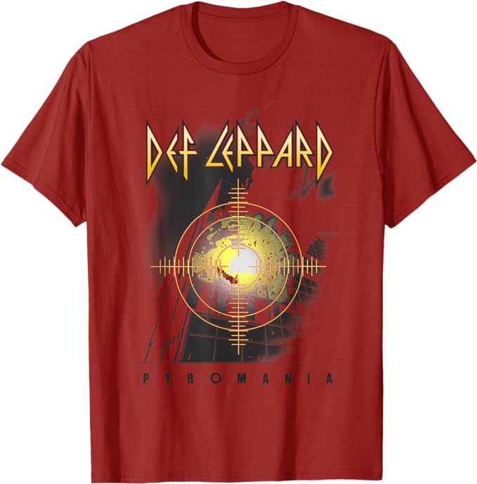 Def Leppard - Pyro T-Shirt, Rock Fan Shirt For Men Women, Cranberry Red ...