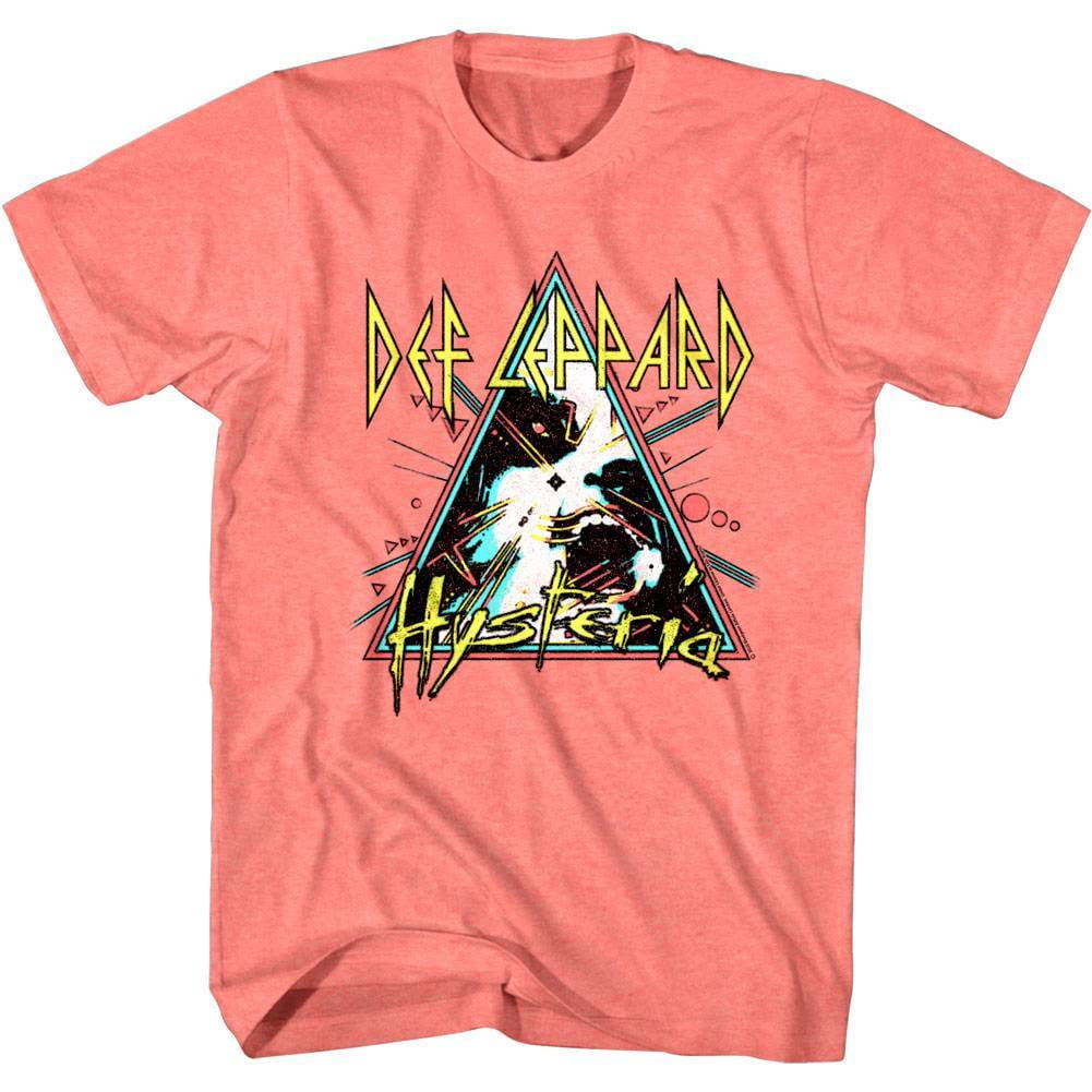 Def Leppard Hysteria Men's Pink T Shirt (CoralPinkHeather, AdultS ...