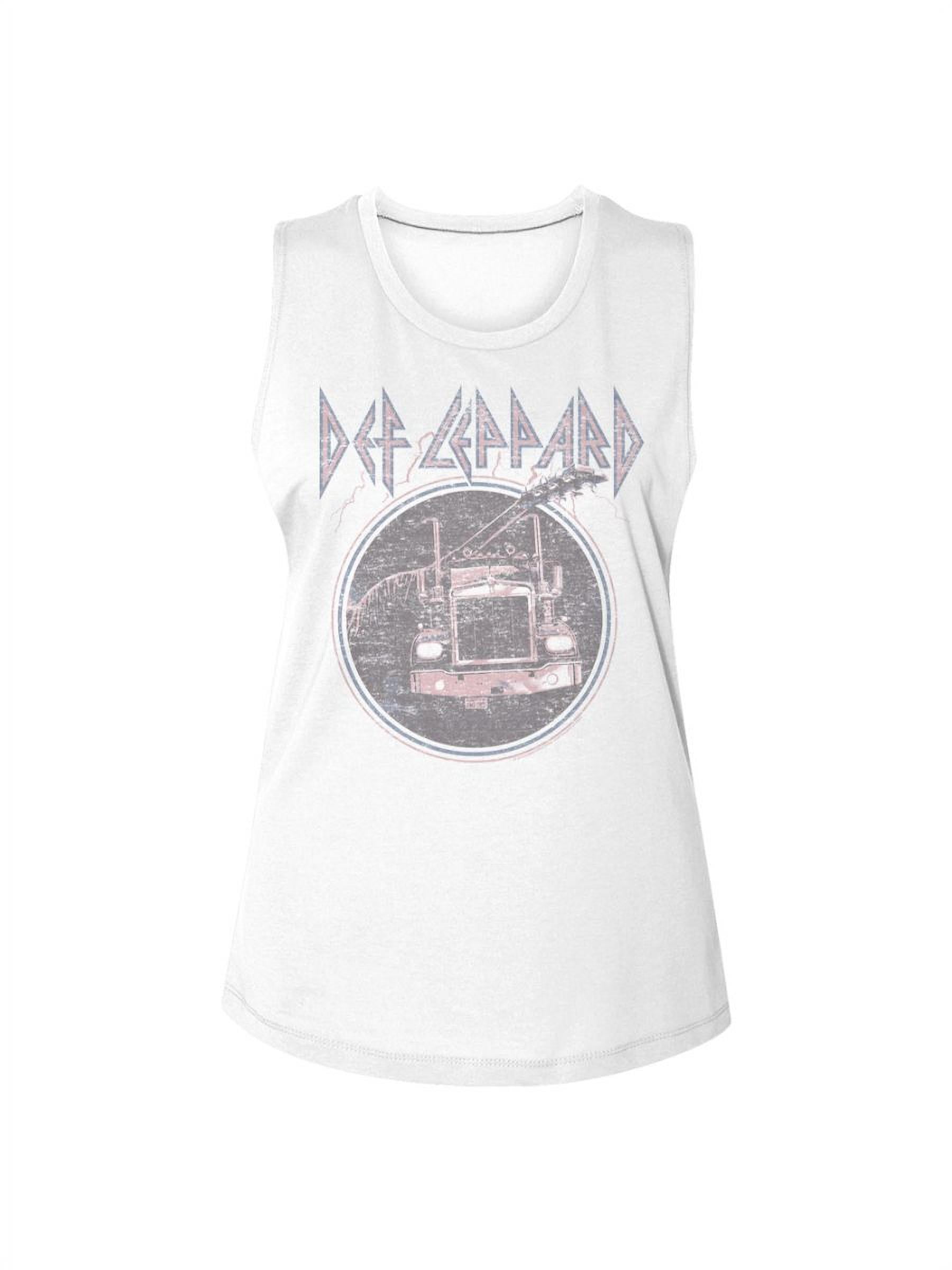 Def Leppard On Through The Night Faded Women's Tank (White, Women'sL ...