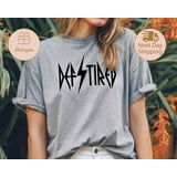 Def Tired Shirt, Unisex Graphic Tee, Retro Lightning Bolt Tee, Trendy ...