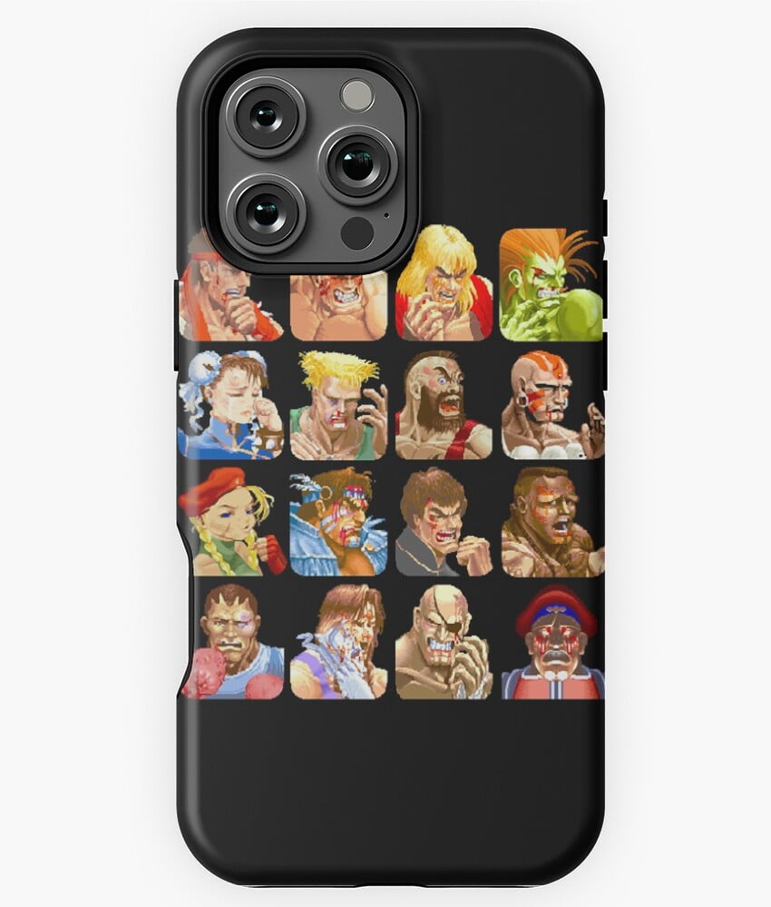 Defeated Portraits Super Street Fighter Phone Case for iPhone 16 15 14 ...