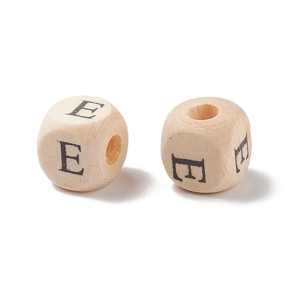 (Defective Closeout Sale: Grained) Printed Natural Wood Beads ...
