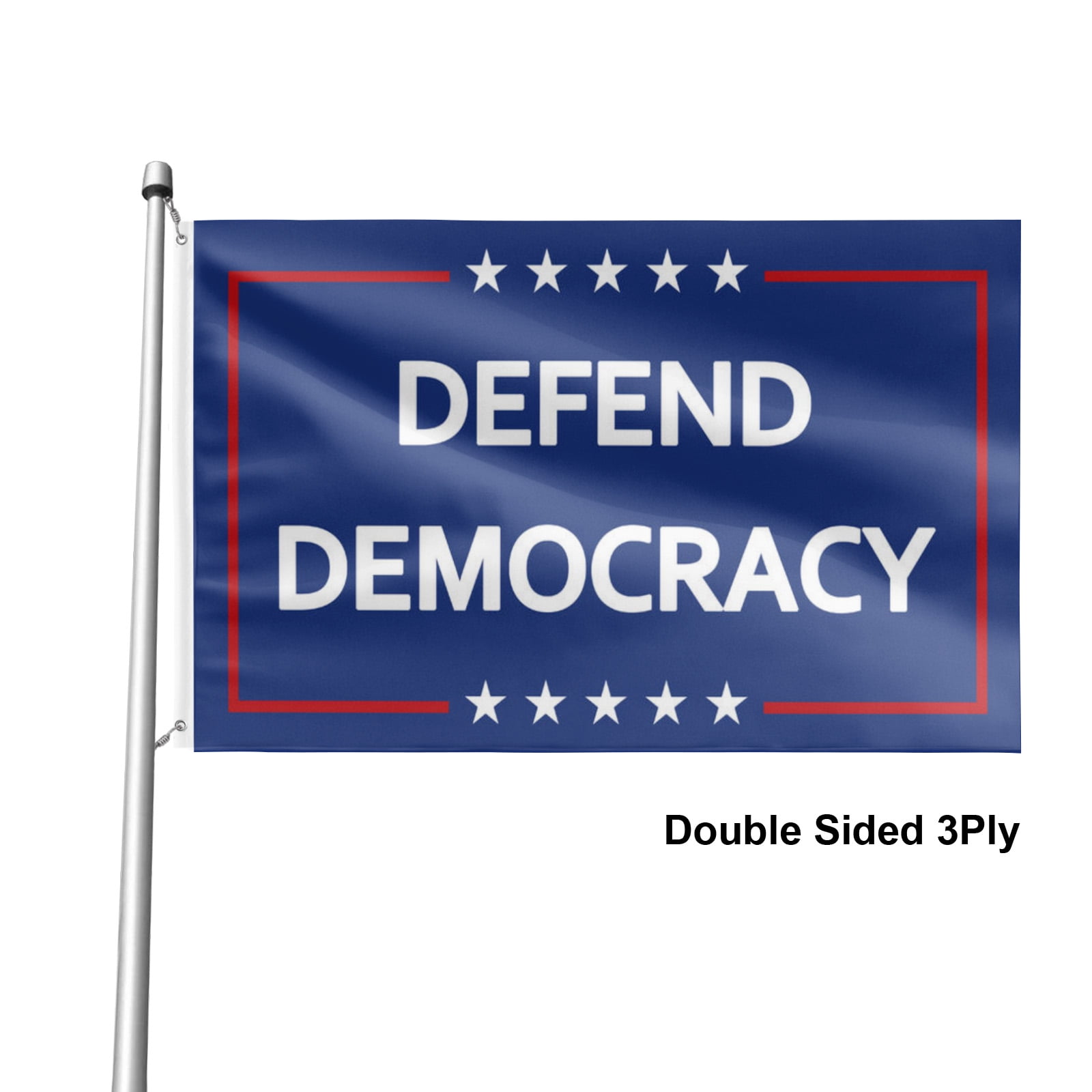 Defend Democracy Flags 3x5ft Outdoor Double Sided 3 Ply Heavy Duty ...