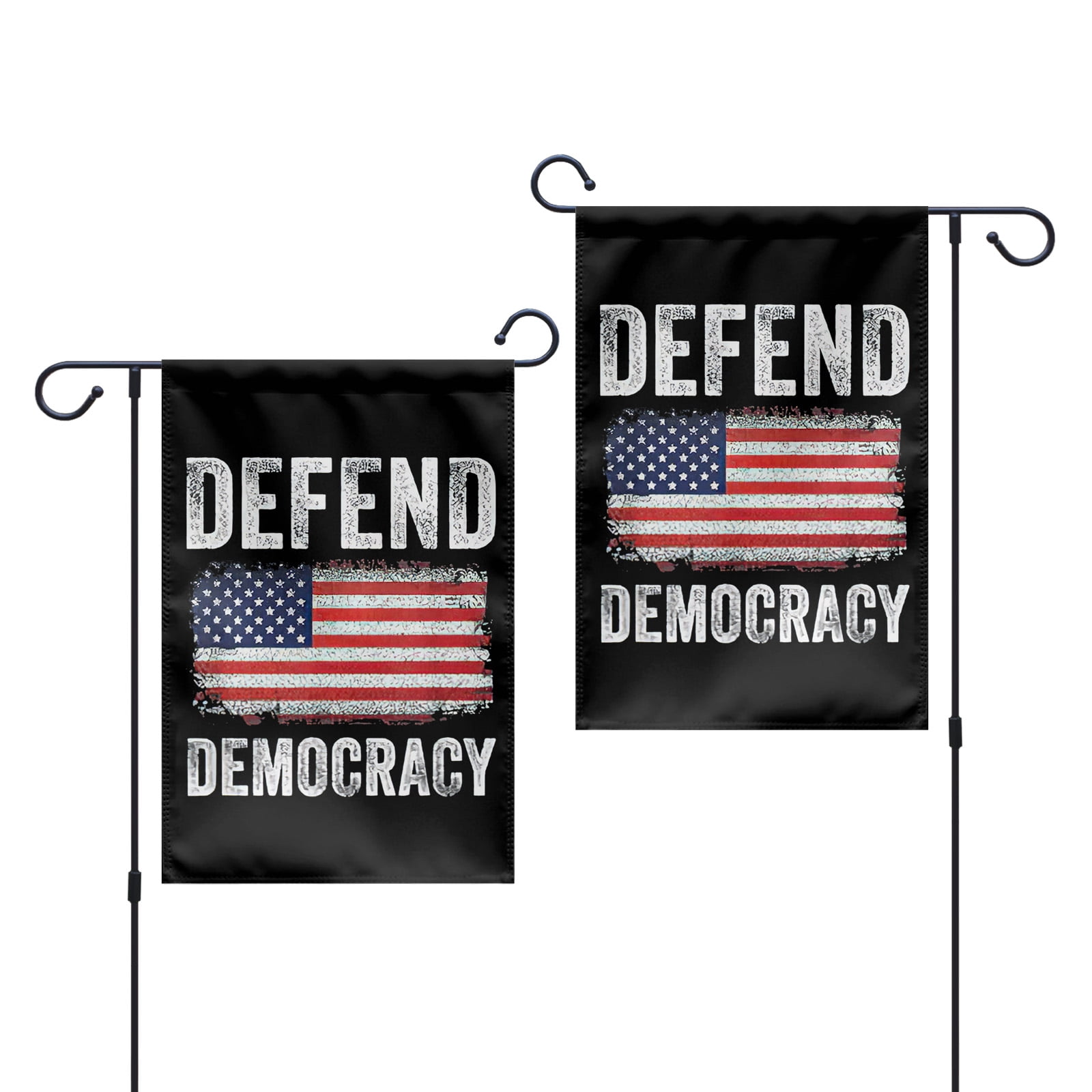 Defend Democracy Protect Voting Rights Save Vote Election Garden Flags ...