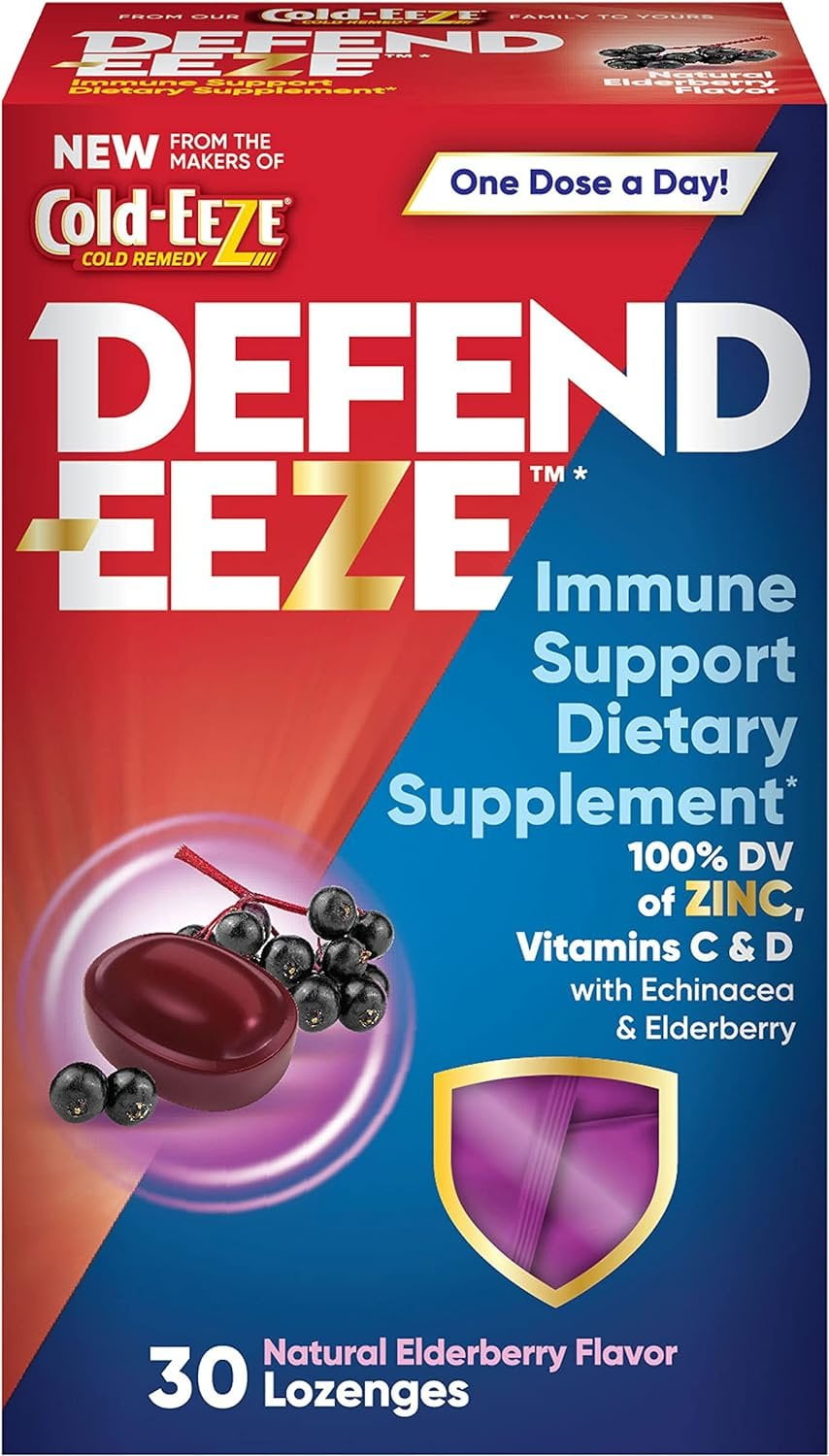 Defend-EEZE Immune Support Dietary Supplement Lozenges, 100% Daily ...