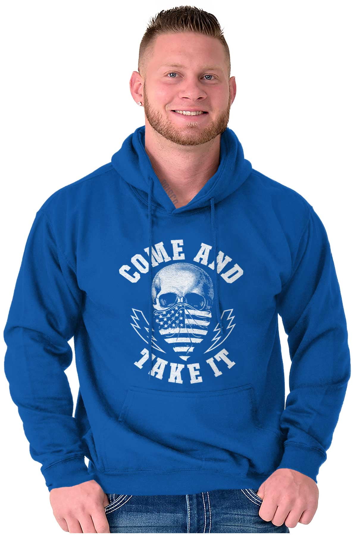 Defend Freedom Liberty Flag Skull Hoodie Sweatshirt Women Men Brisco ...