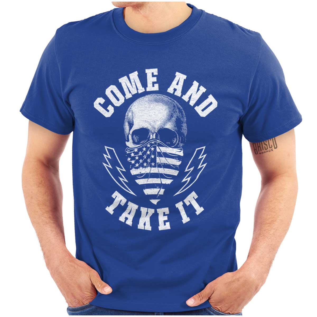 Defend Freedom Liberty Flag Skull Plus Size Crewneck Graphic Tee Shirt ...