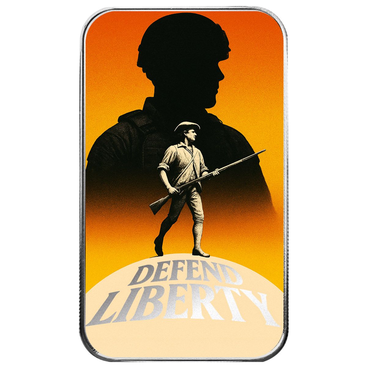 Defend Liberty 1 Troy oz .999 Fine Silver Color Bar - Walmart.com