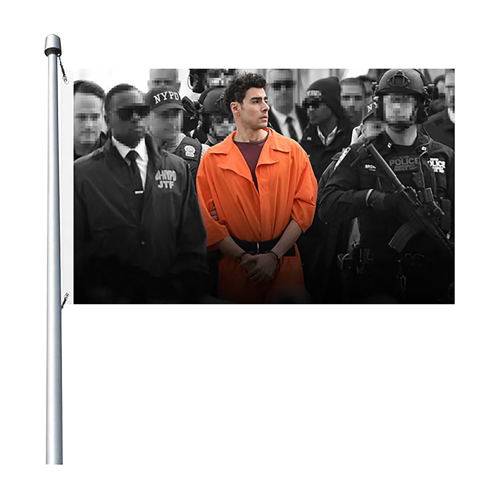 Defend Rights Flag Luigi Tapestry Mangione Fun Flag 3x5 Feet with 4 ...