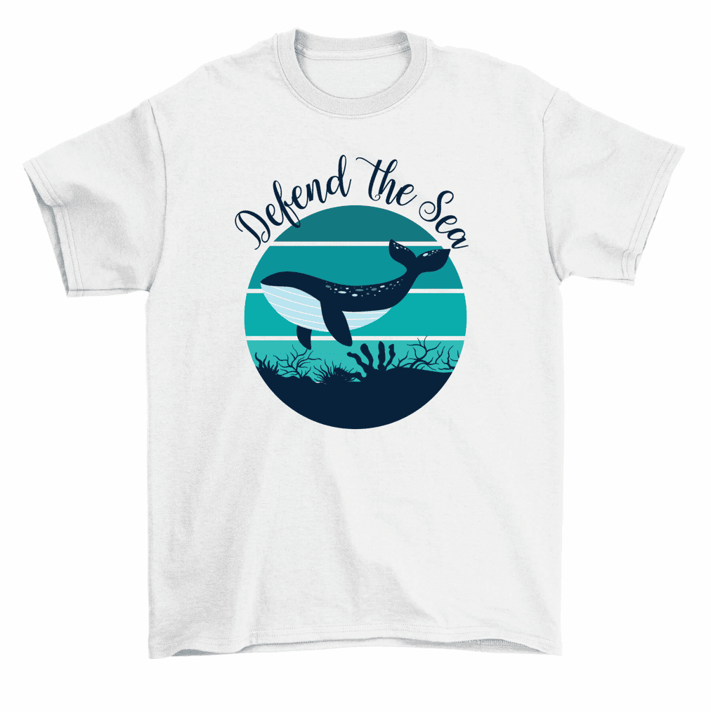 Defend The Sea Ocean Whale Environmental T-Shirt Men Women - Walmart.com