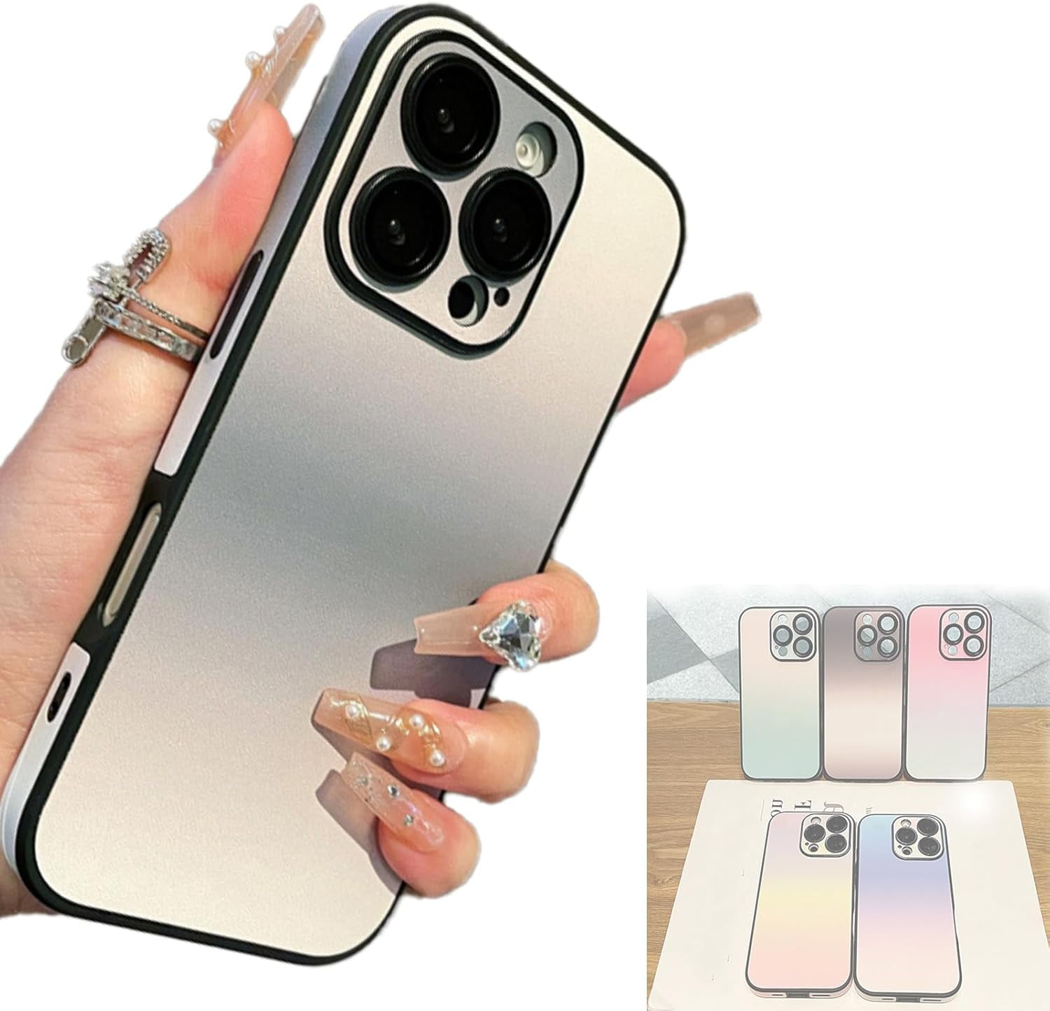 Defendcase Gradient Color Lens‑Film All‑Inclusive for iPhone Case ...