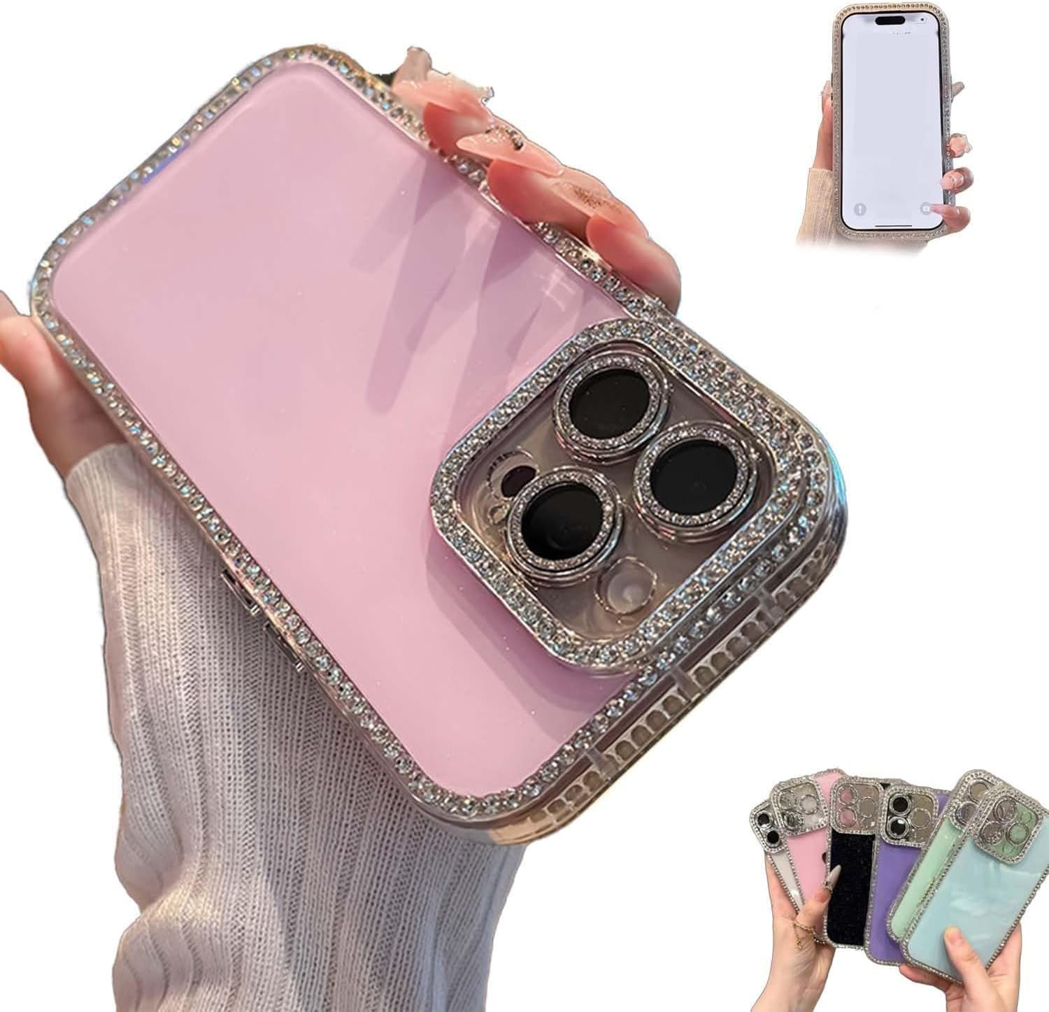 Defendcase New Double-Sided Diamond-Embedded Case for iPhone, Solid ...