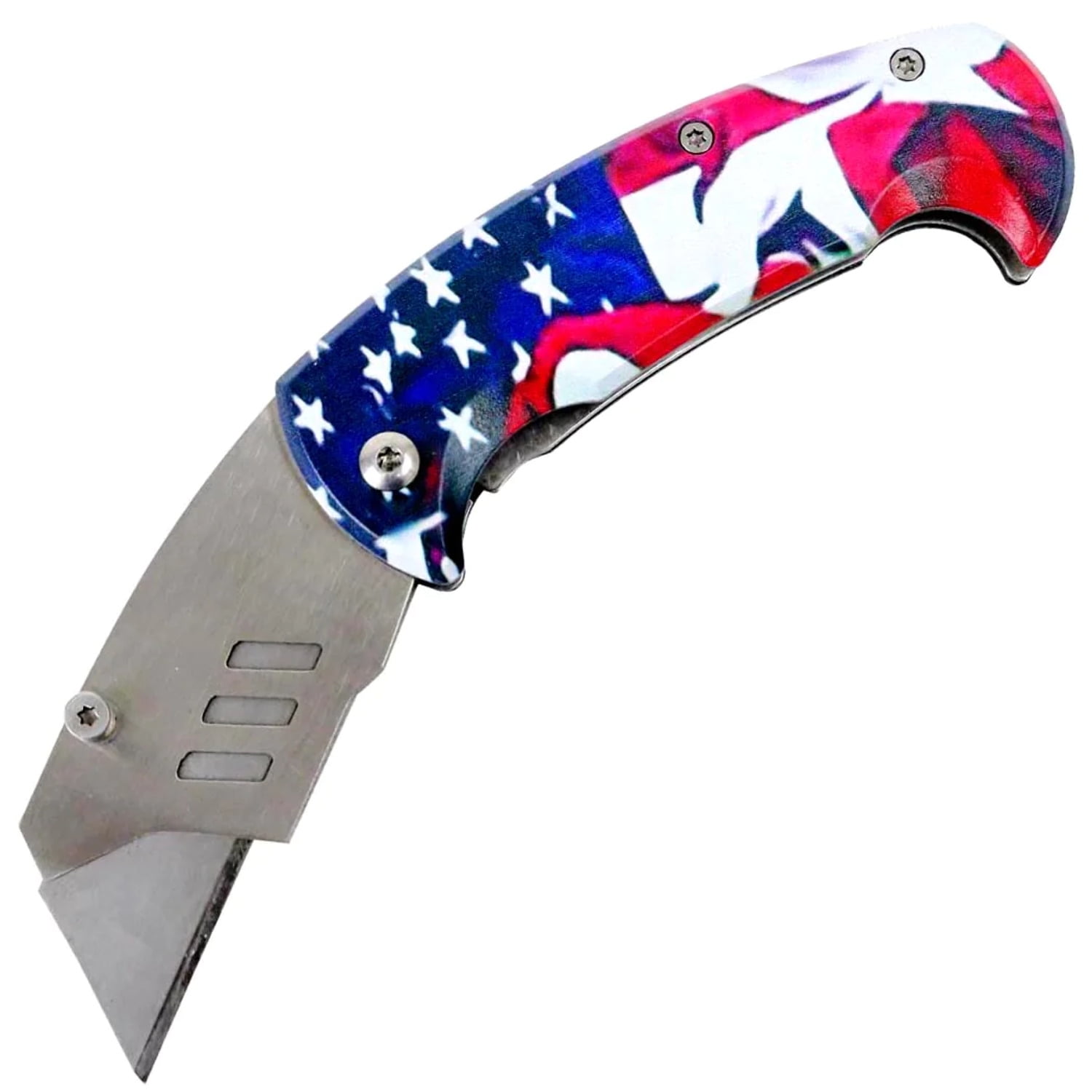 Defender 6" Box Cutter Knife Flag Handle Replaceable Blade Pocket ...