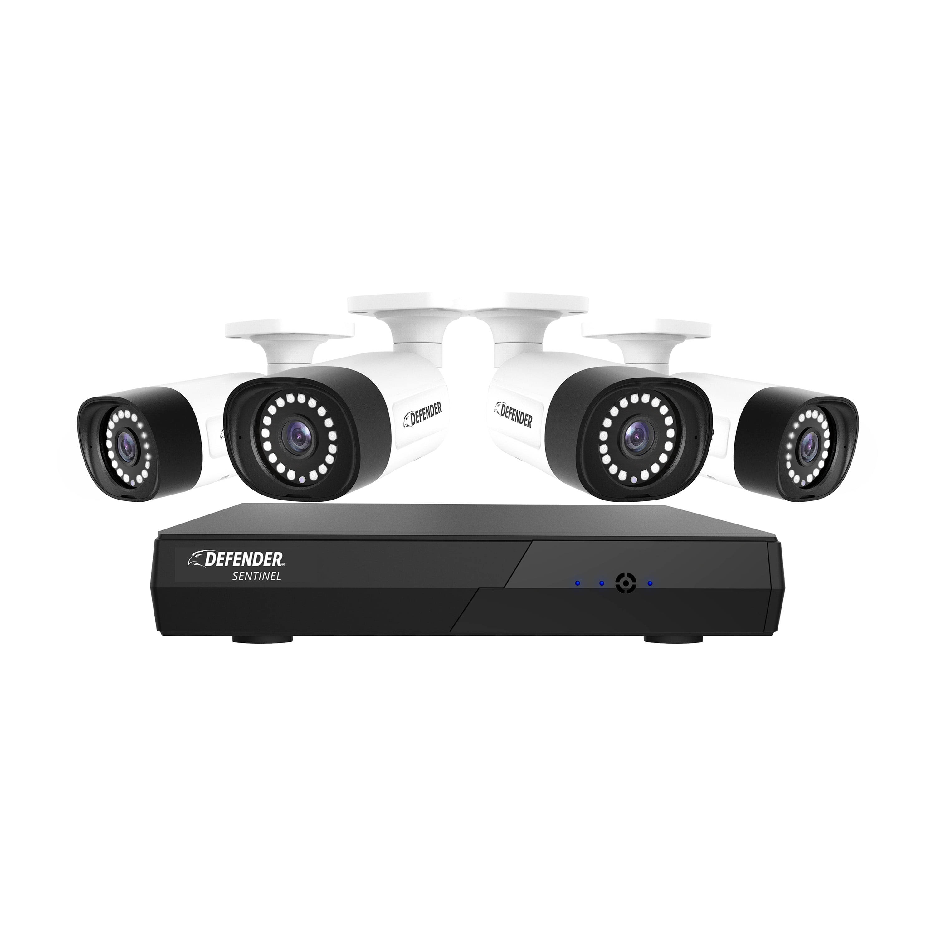 Defender Sentinel 4K HD, Wired NVR Security, 4 Cameras, Human Detection ...