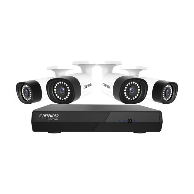 Defender Sentinel 4K HD, Wired NVR Security, 4 Cameras, Human Detection ...