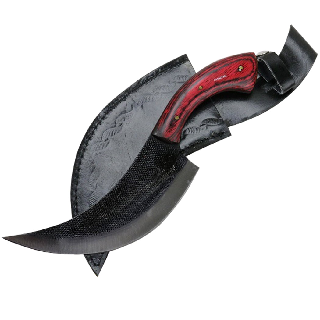 Defender-Xtreme 10" Skinner Red Wood Handle Stainless Steel Hunting ...