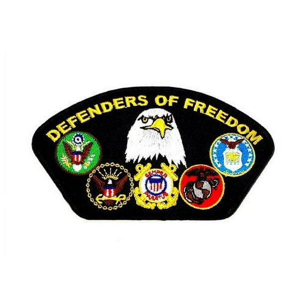 Defenders Of Freedom Army Navy USAF USMC USCG Embroidered Patch Iron ...