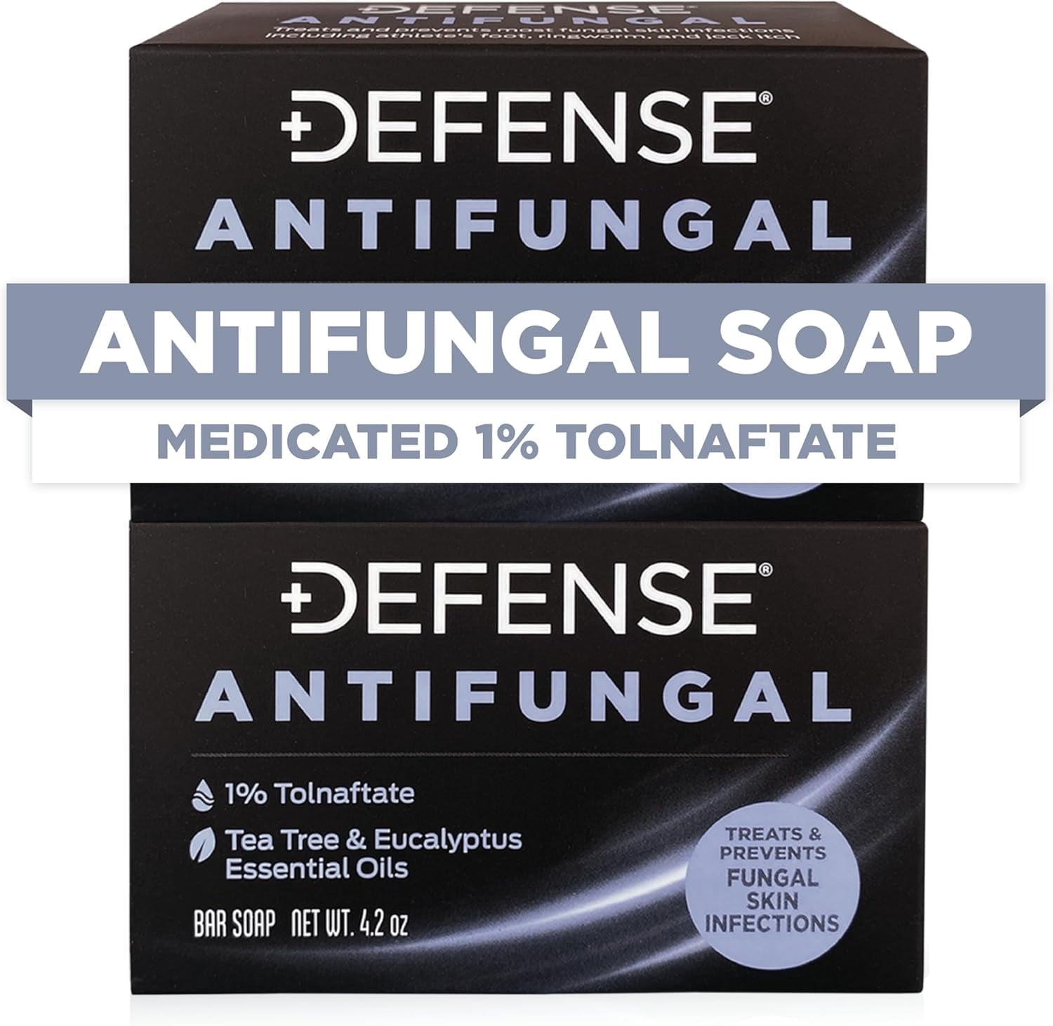 Defense Soap Medicated Antifungal Bar Soap 2-Pack for Ringworm Jock ...