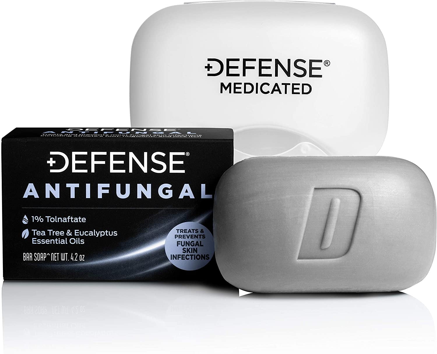 Defense Soap Medicated Antifungal Bar Soap for Athlete's Foot Jock Itch ...