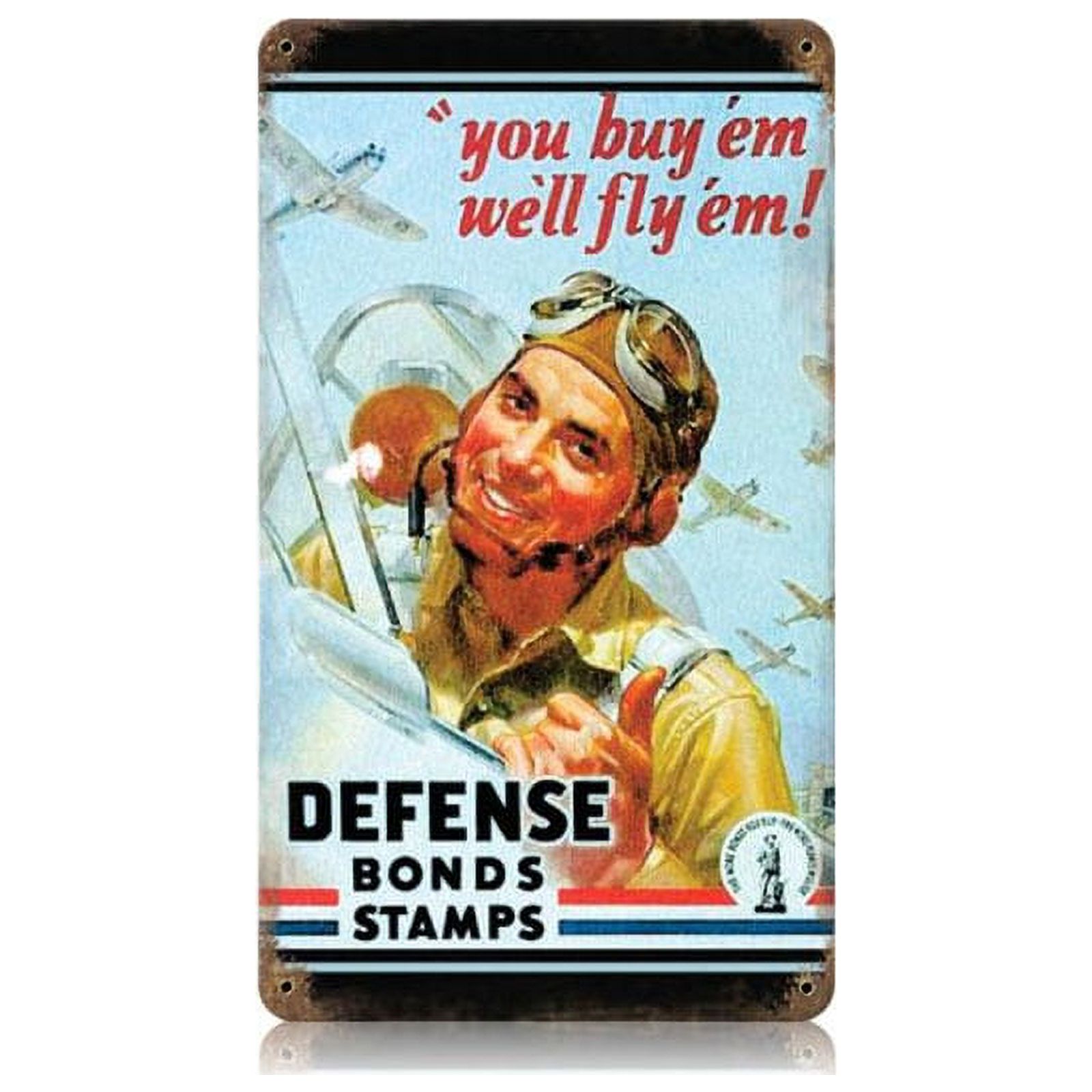 Defense Bond Stamps Vintage Sign “Made in the USA with heavy gauge ...