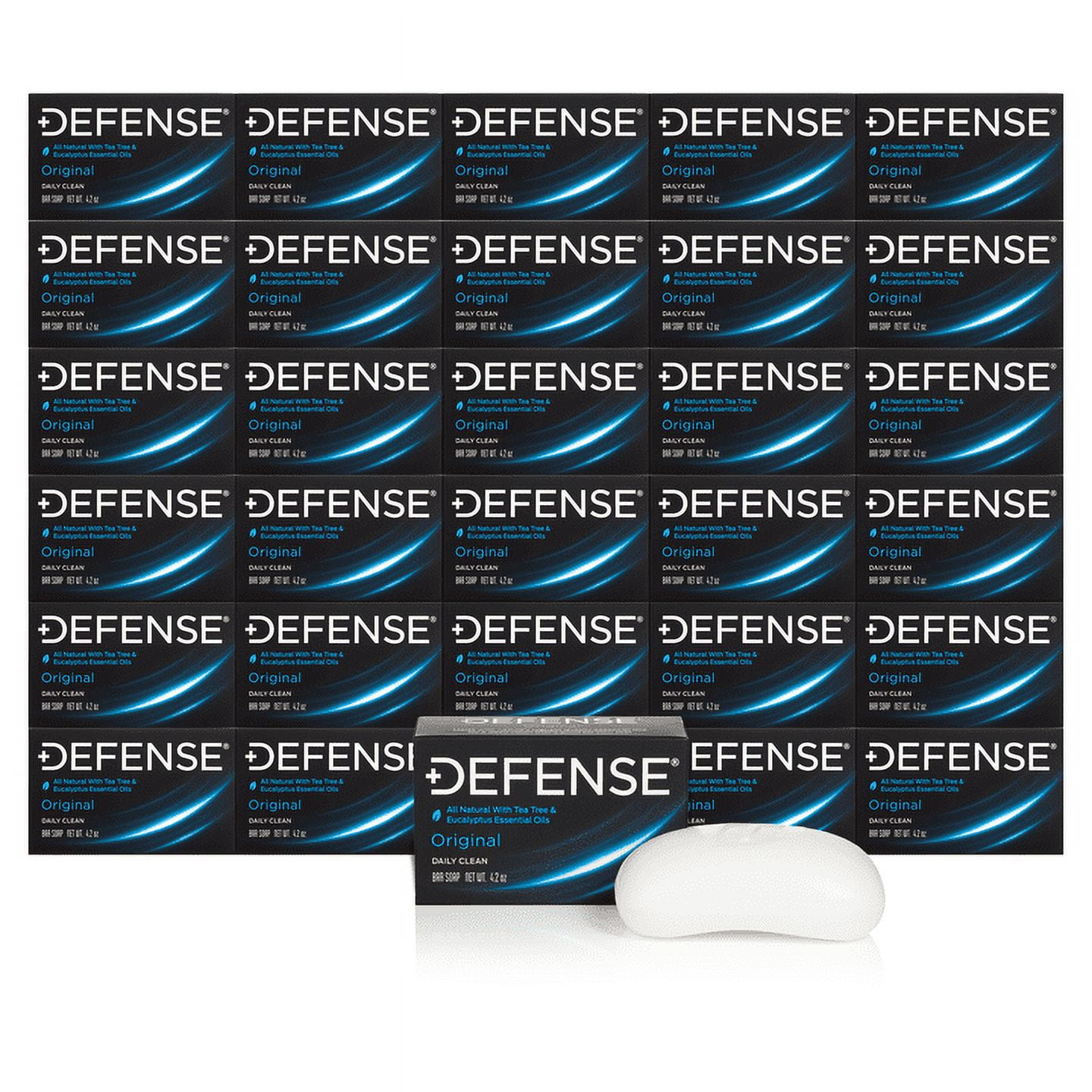 Defense Soap Bar (30 Pack) - 100% Natural, Pure & Mild with Tea Tree ...