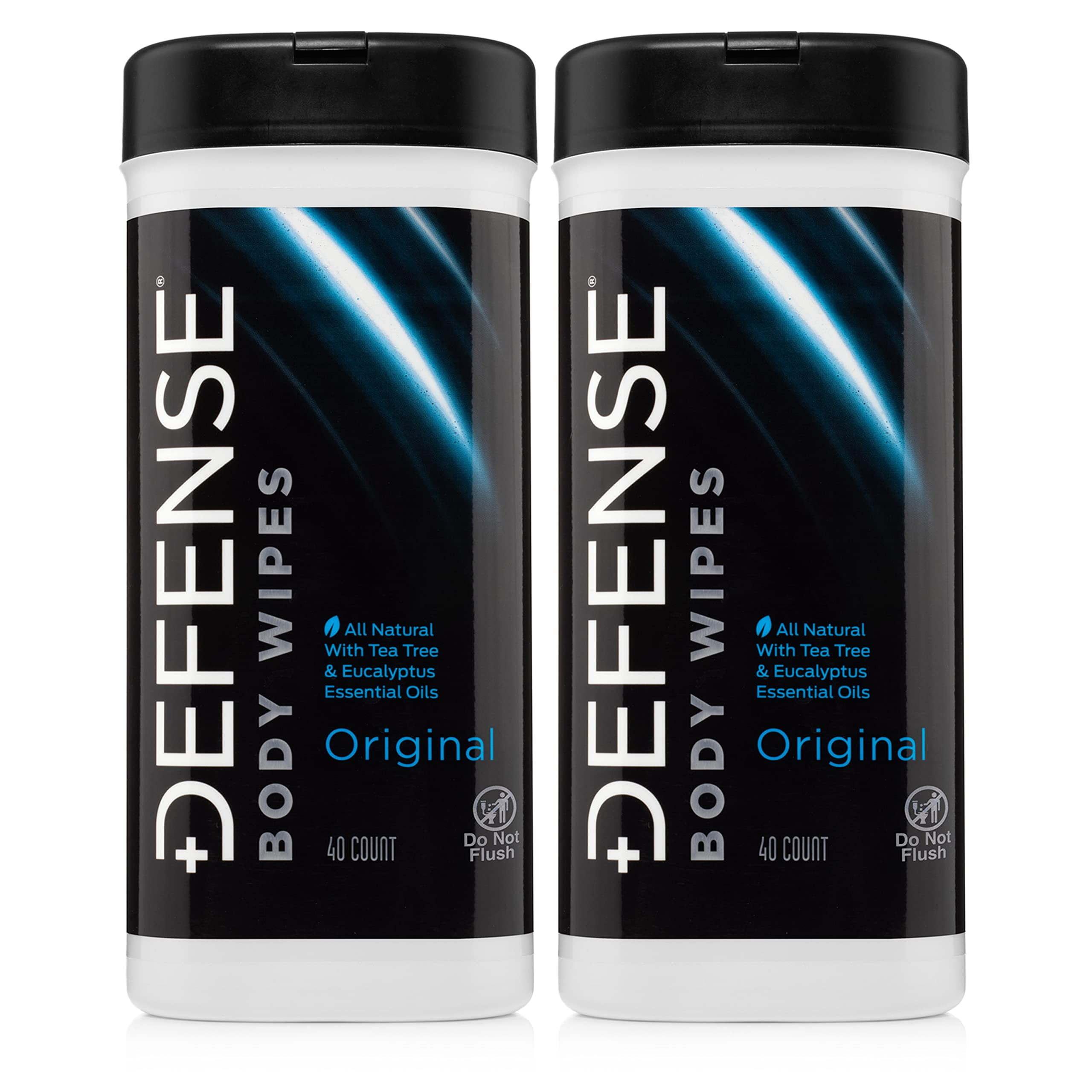 Defense Soap Body Wipes 40 Count (2 Pack) | Tea Tree & Eucalyptus Oil ...